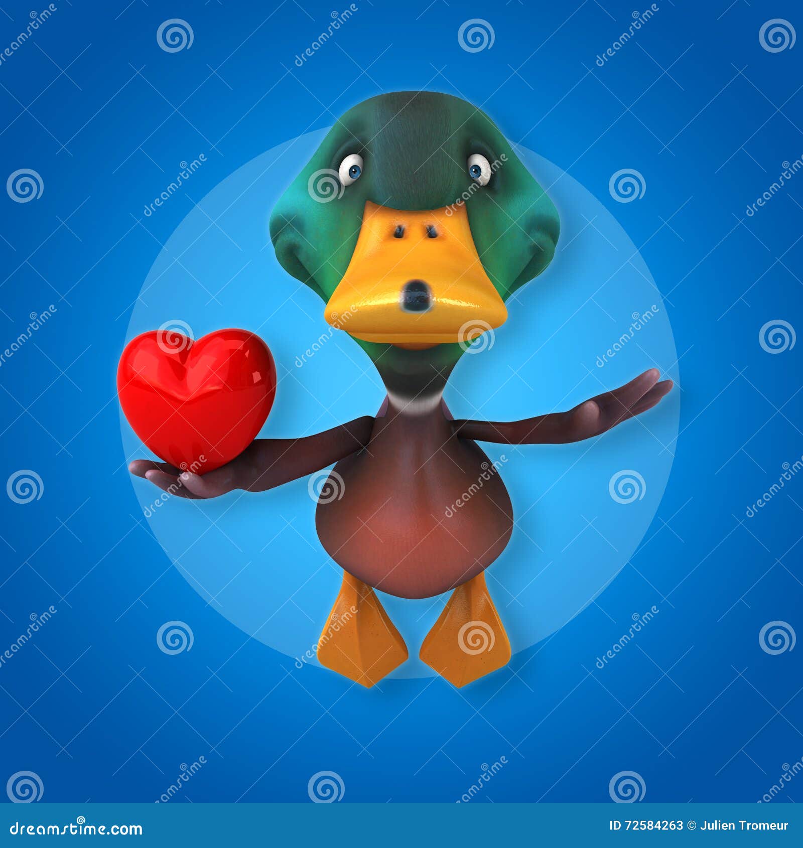 Fun duck stock illustration. Illustration of orange, duck - 72584263
