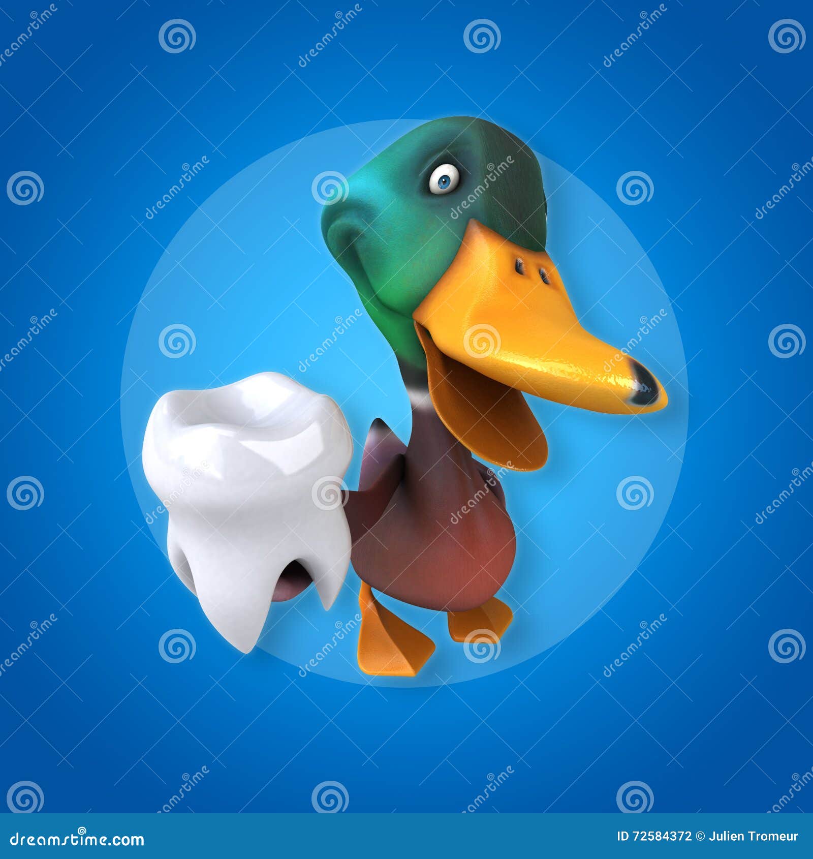 Fun duck stock illustration. Illustration of cute, tooth - 72584372