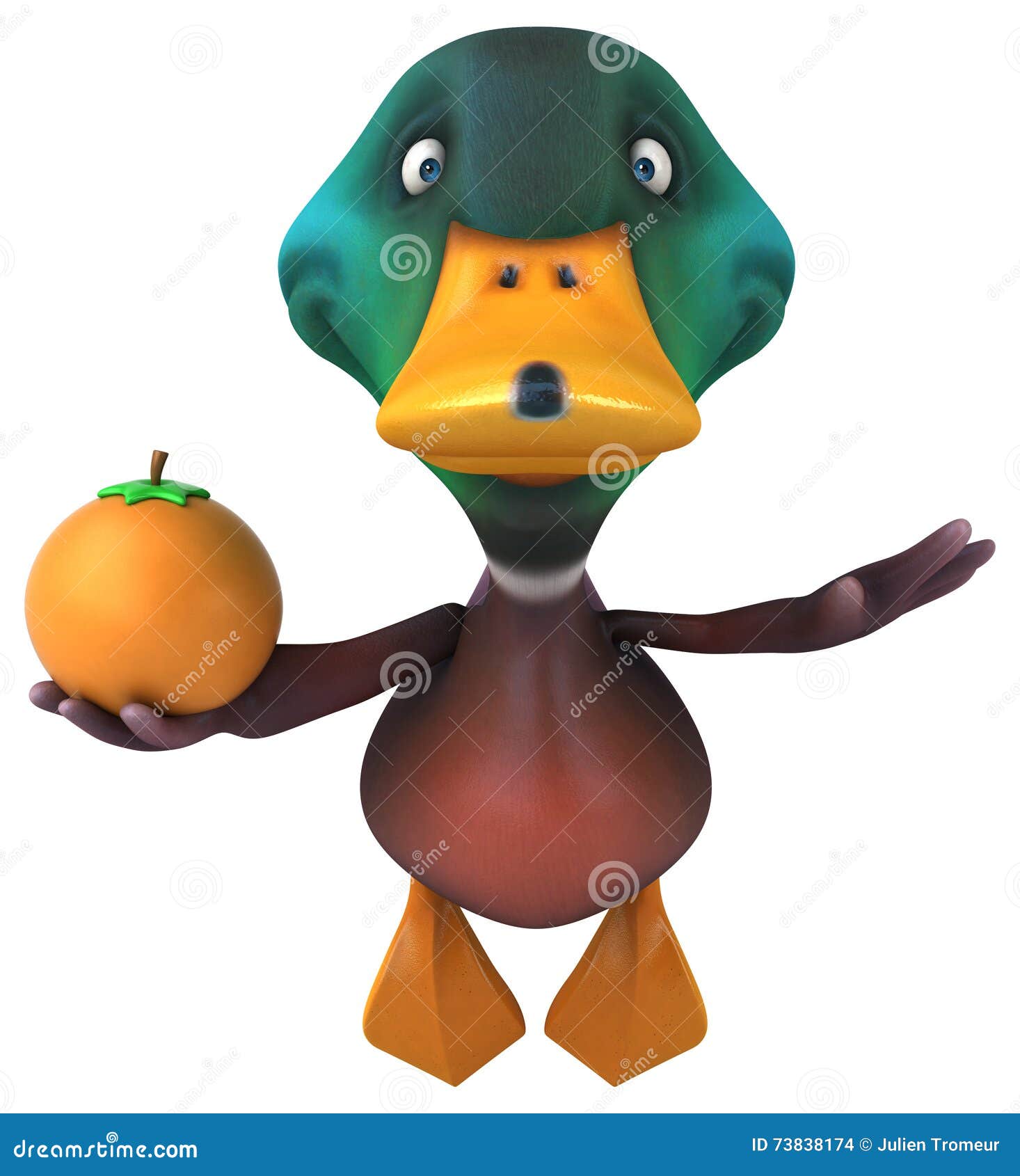 Fun duck stock illustration. Illustration of isolated - 73838174