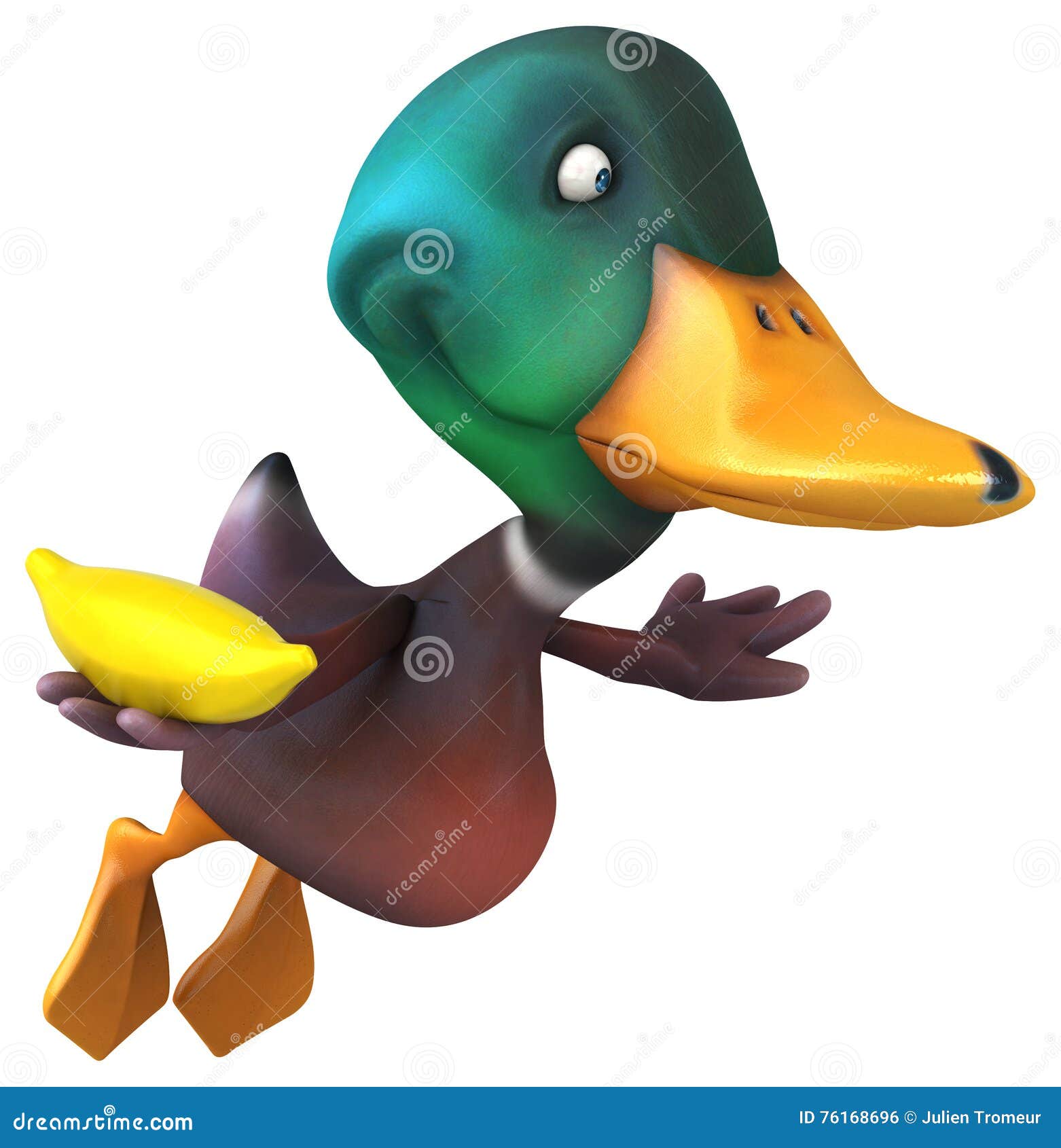 Fun duck stock illustration. Illustration of fruit, wild - 76168696