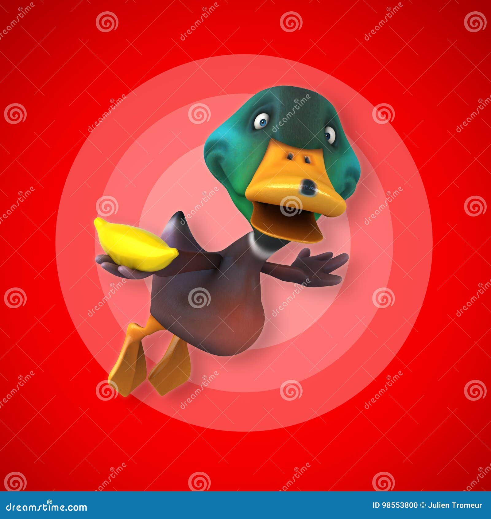 Fun duck stock illustration. Illustration of isolated - 98553800