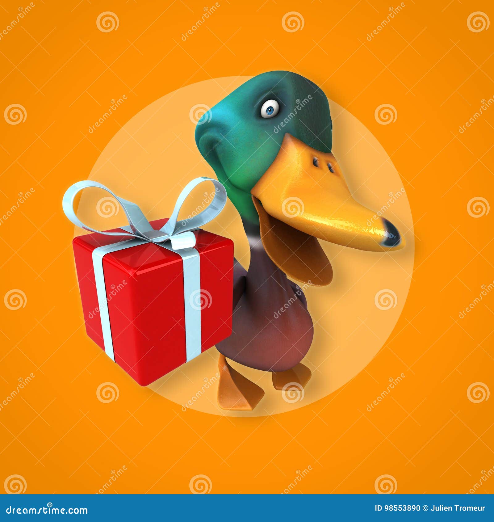 Fun duck stock illustration. Illustration of isolated - 98553890