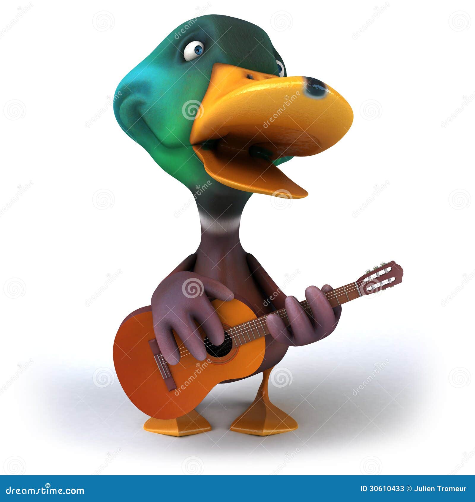 Fun duck stock illustration. Illustration of cute, feather - 30610433