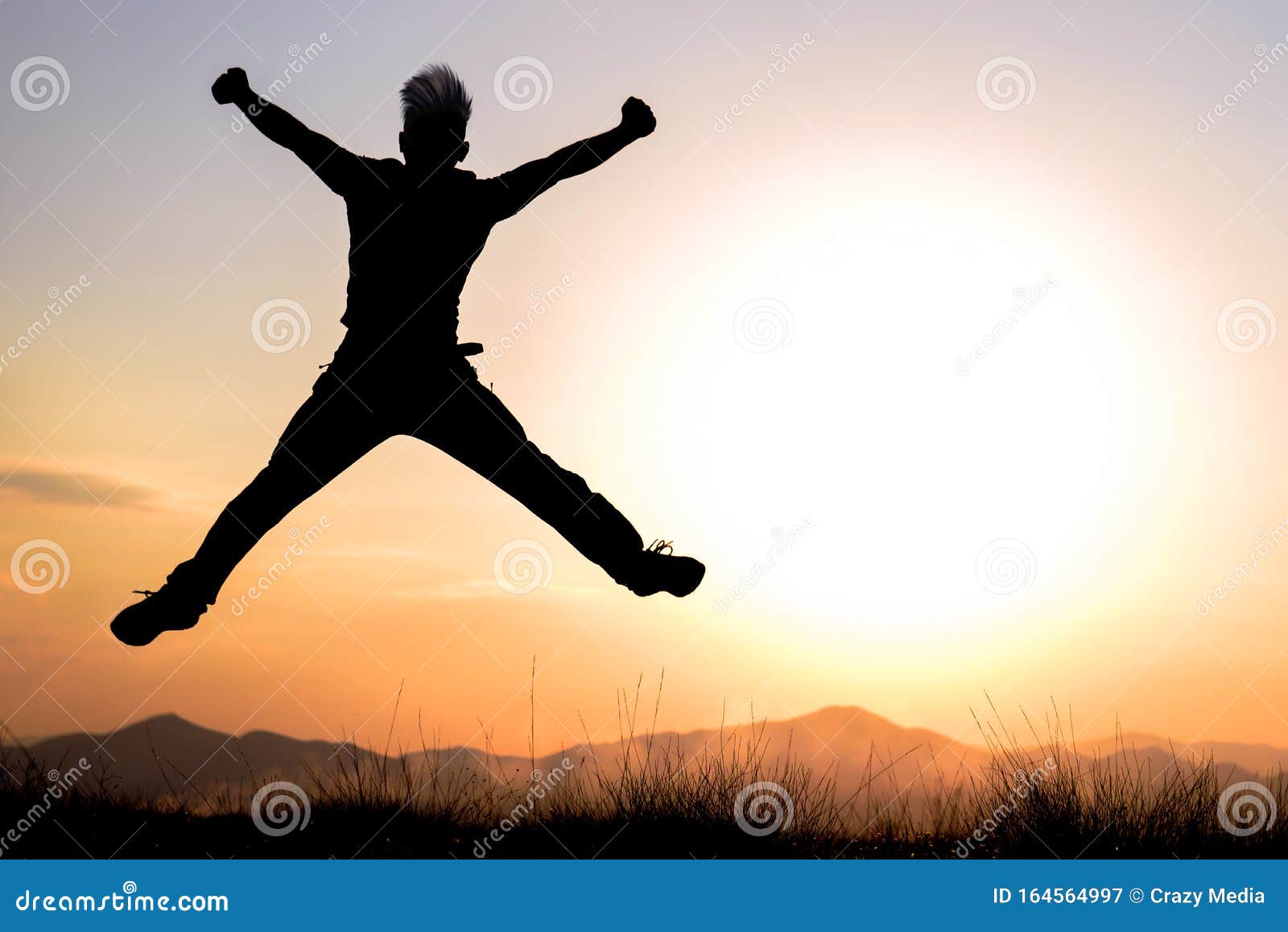 Fun, Dynamic and Energetic Situations of a Positive Person Stock Image ...