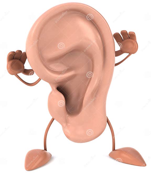 Fun ear stock illustration. Illustration of anatomy, sound - 16917491