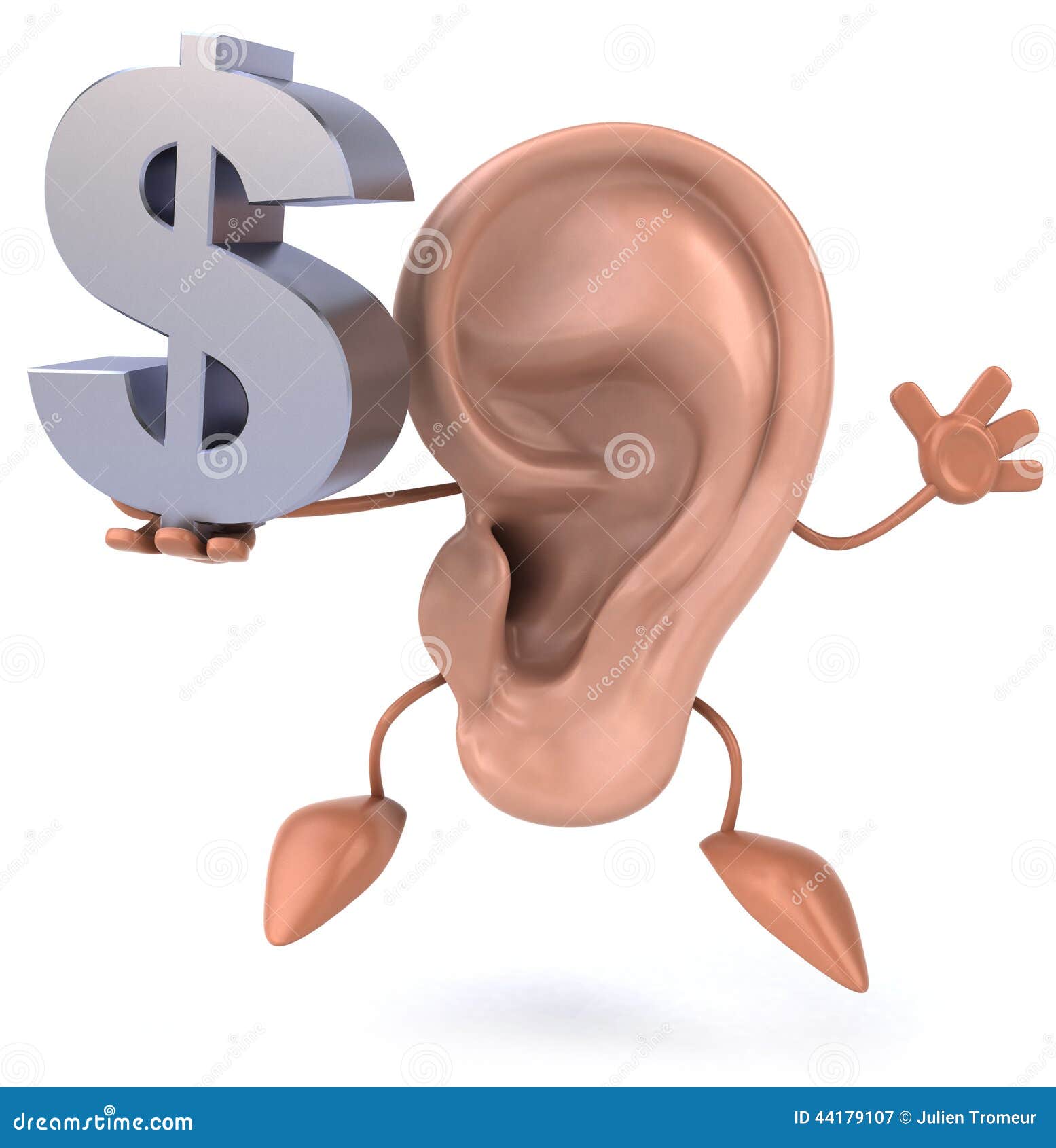 Fun ear stock illustration. Illustration of hearing, isolated - 44179107