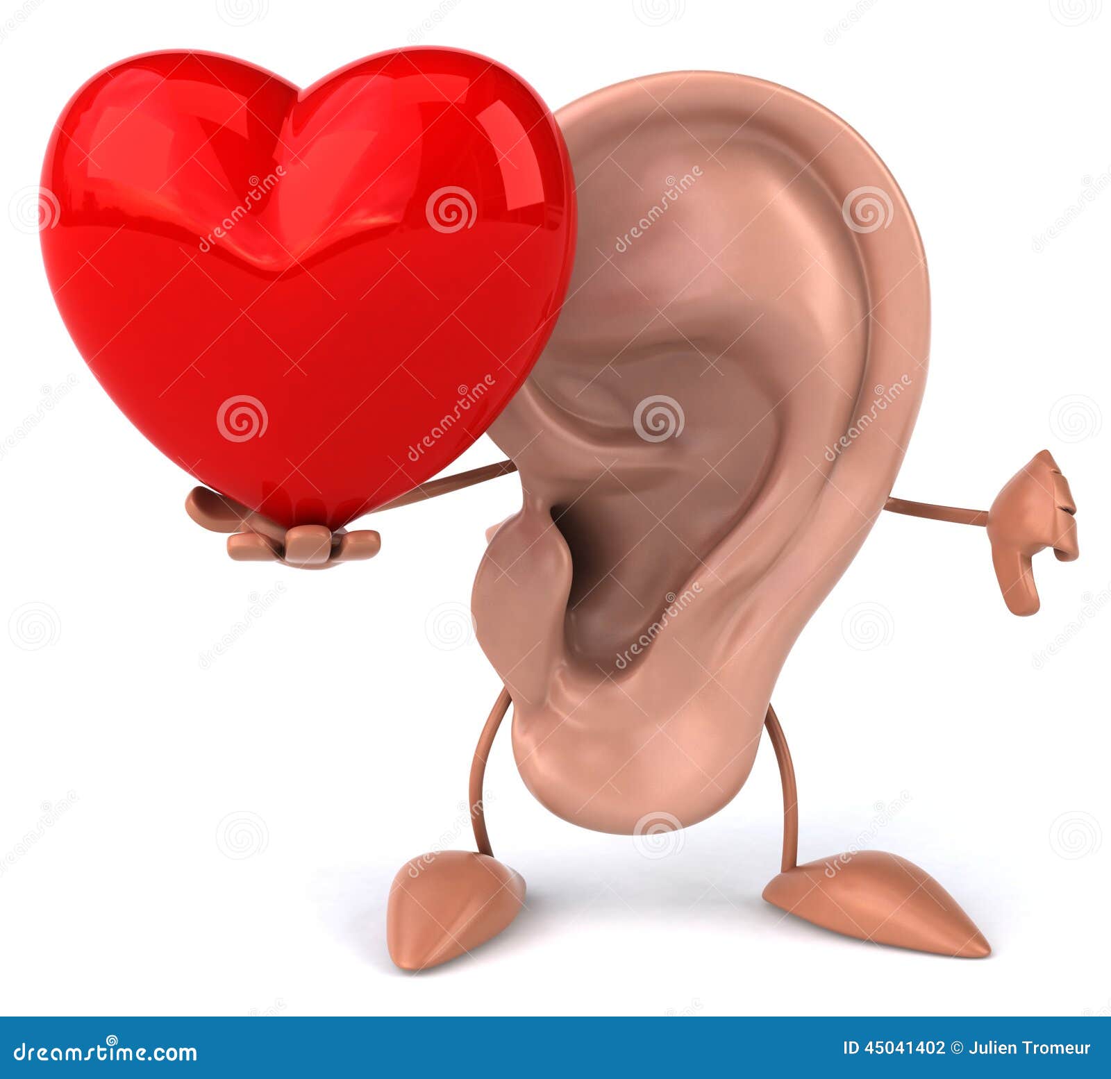 Fun ear stock illustration. Illustration of care, skin - 45041402