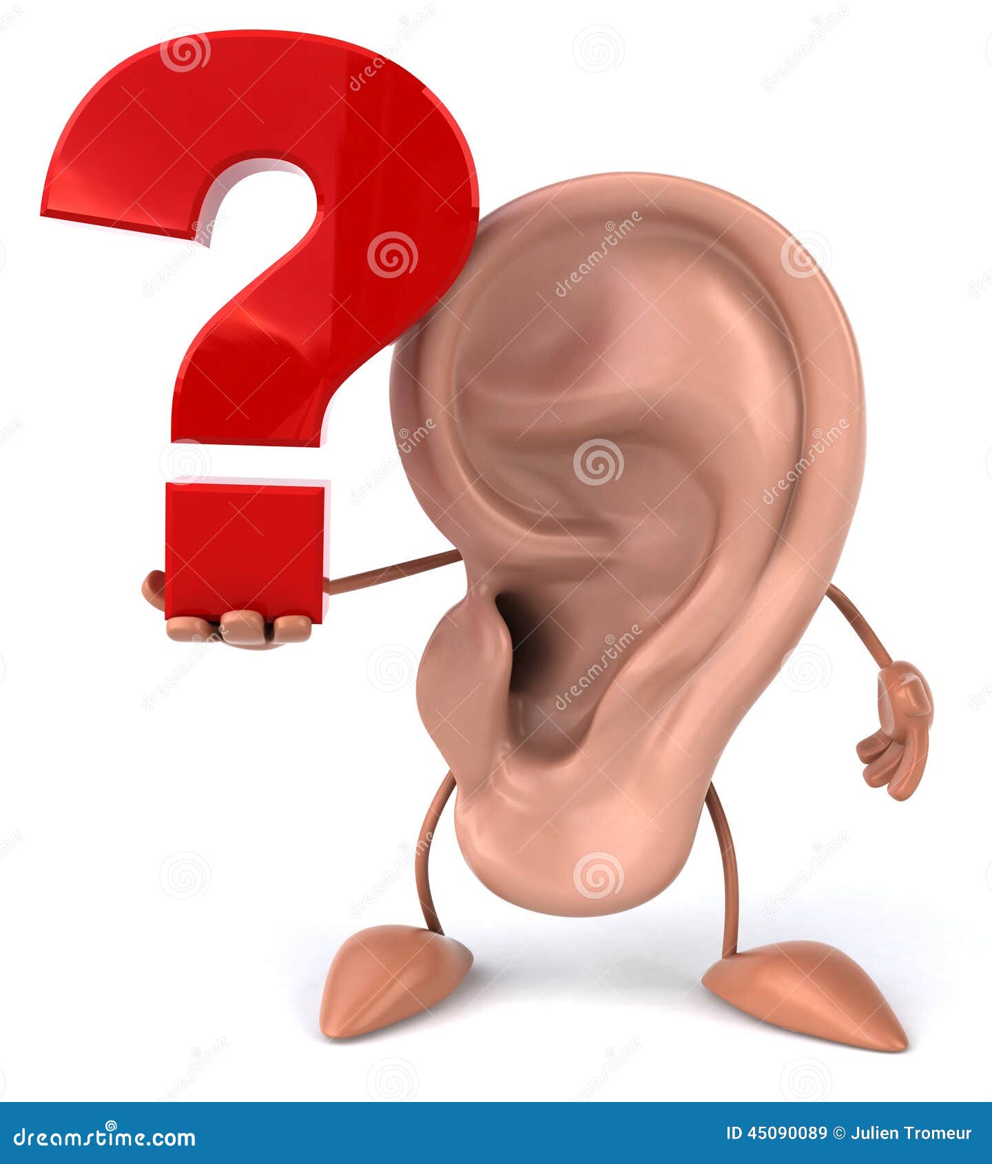Fun ear stock illustration. Illustration of question - 45090089