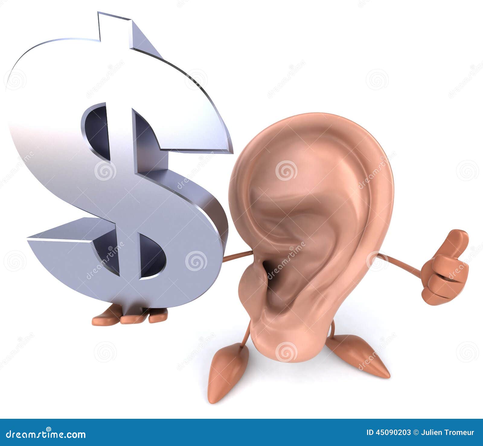 Fun ear stock illustration. Illustration of listening - 45090203