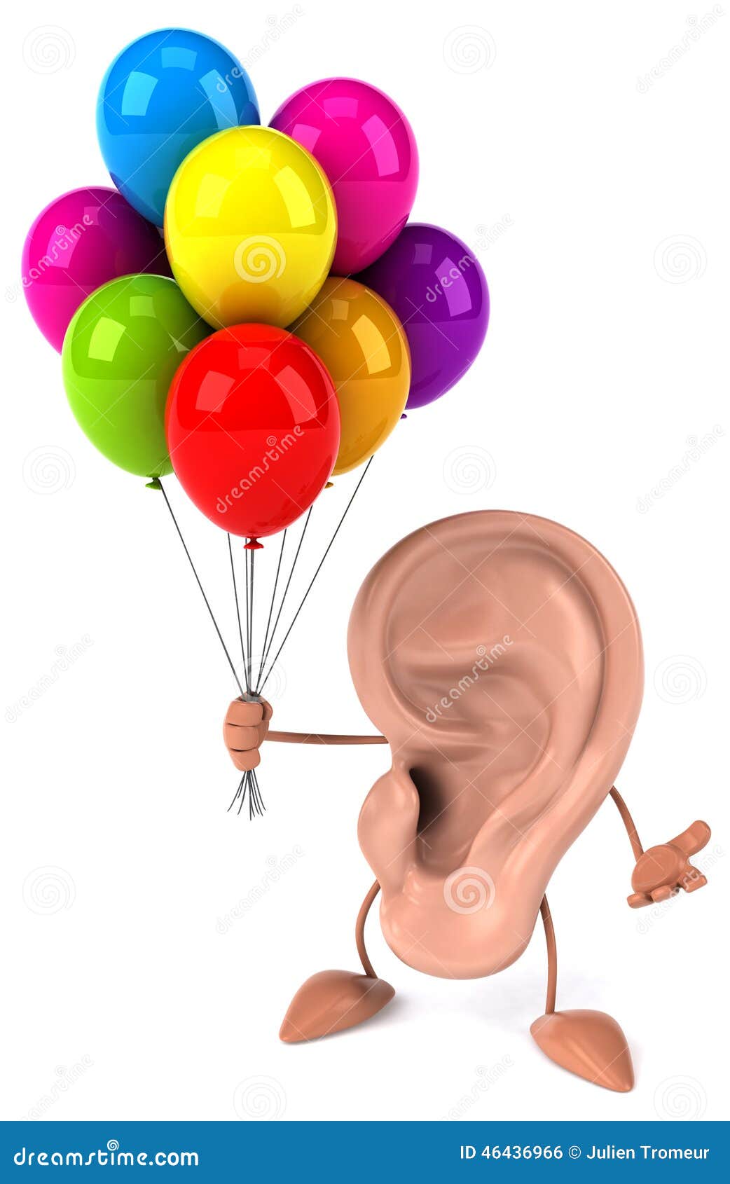Fun ear stock illustration. Illustration of hearing, earring - 46436966