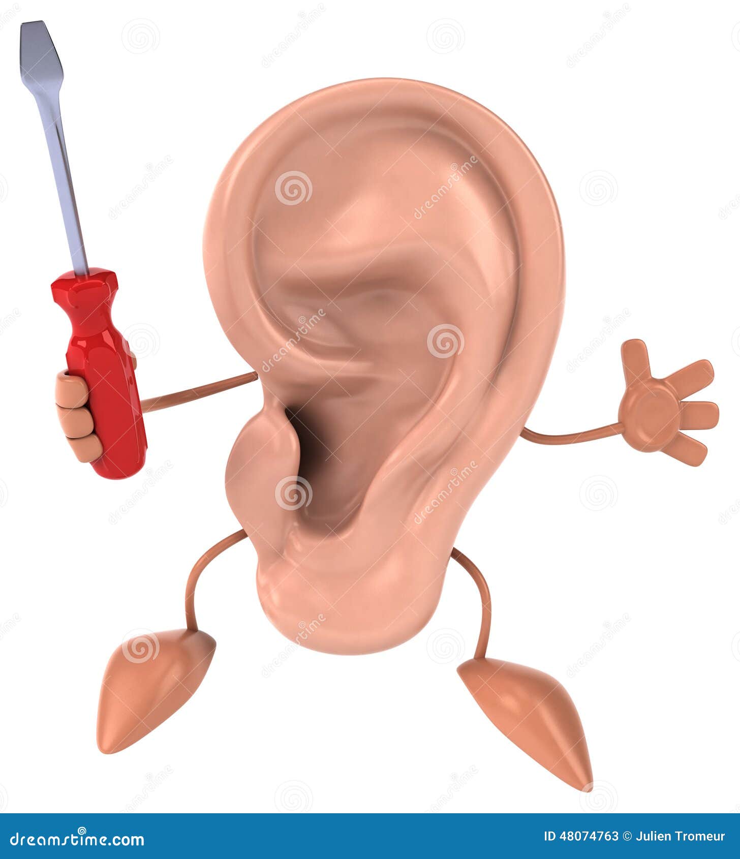 Fun ear stock illustration. Illustration of listening - 48074763