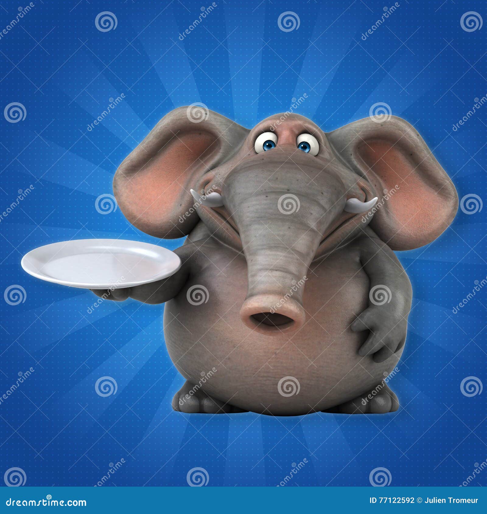 Fun Elephant - 3D Illustration Stock Illustration - Illustration of ...