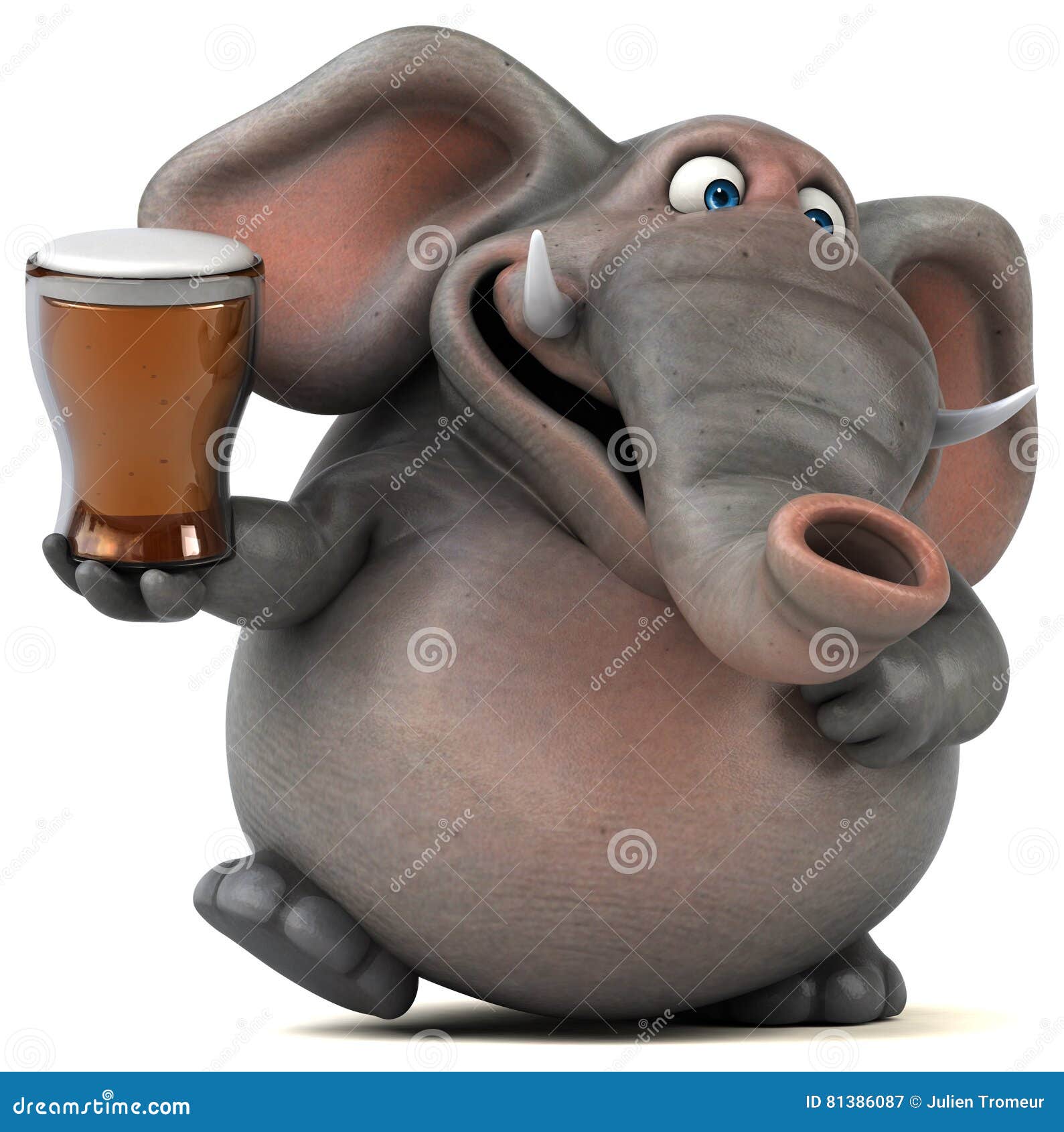 Fun Elephant - 3D Illustration Stock Illustration - Illustration of ...