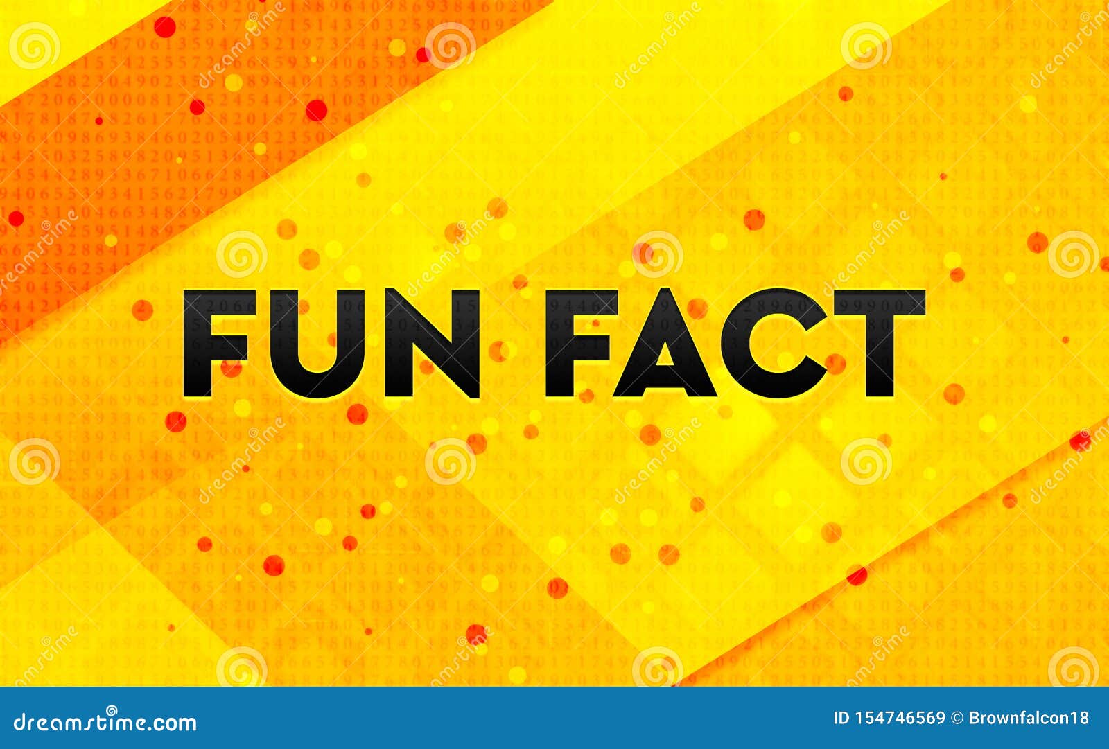 Fun Fact Abstract Digital Banner Yellow Background Stock Illustration ...