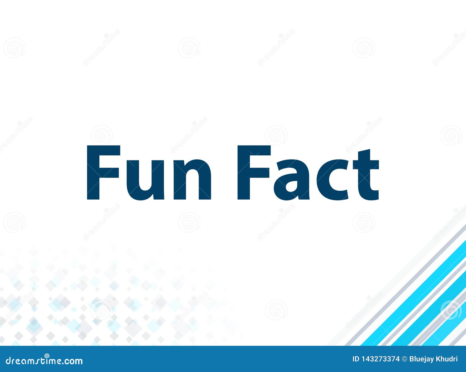 Fun Fact Modern Flat Design Blue Abstract Background Stock Illustration ...
