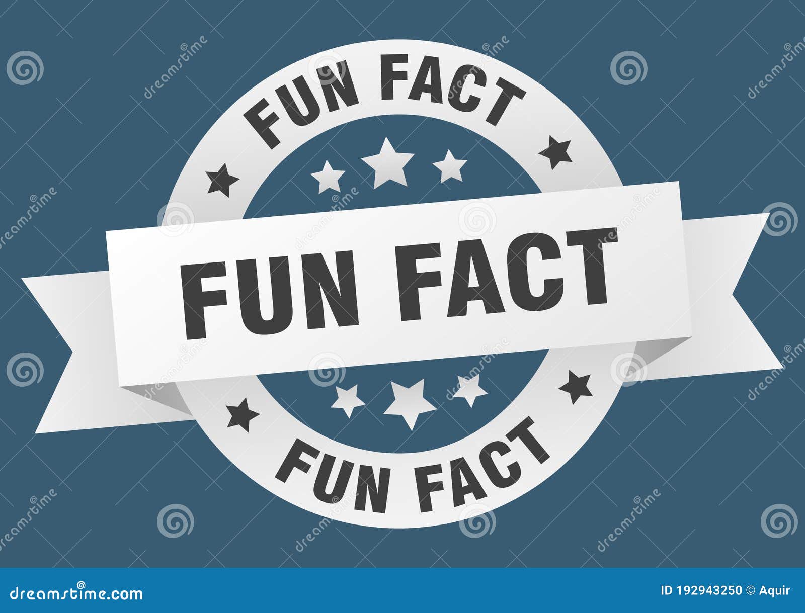 Fun Fact Round Ribbon Isolated Label. Fun Fact Sign Stock Vector ...