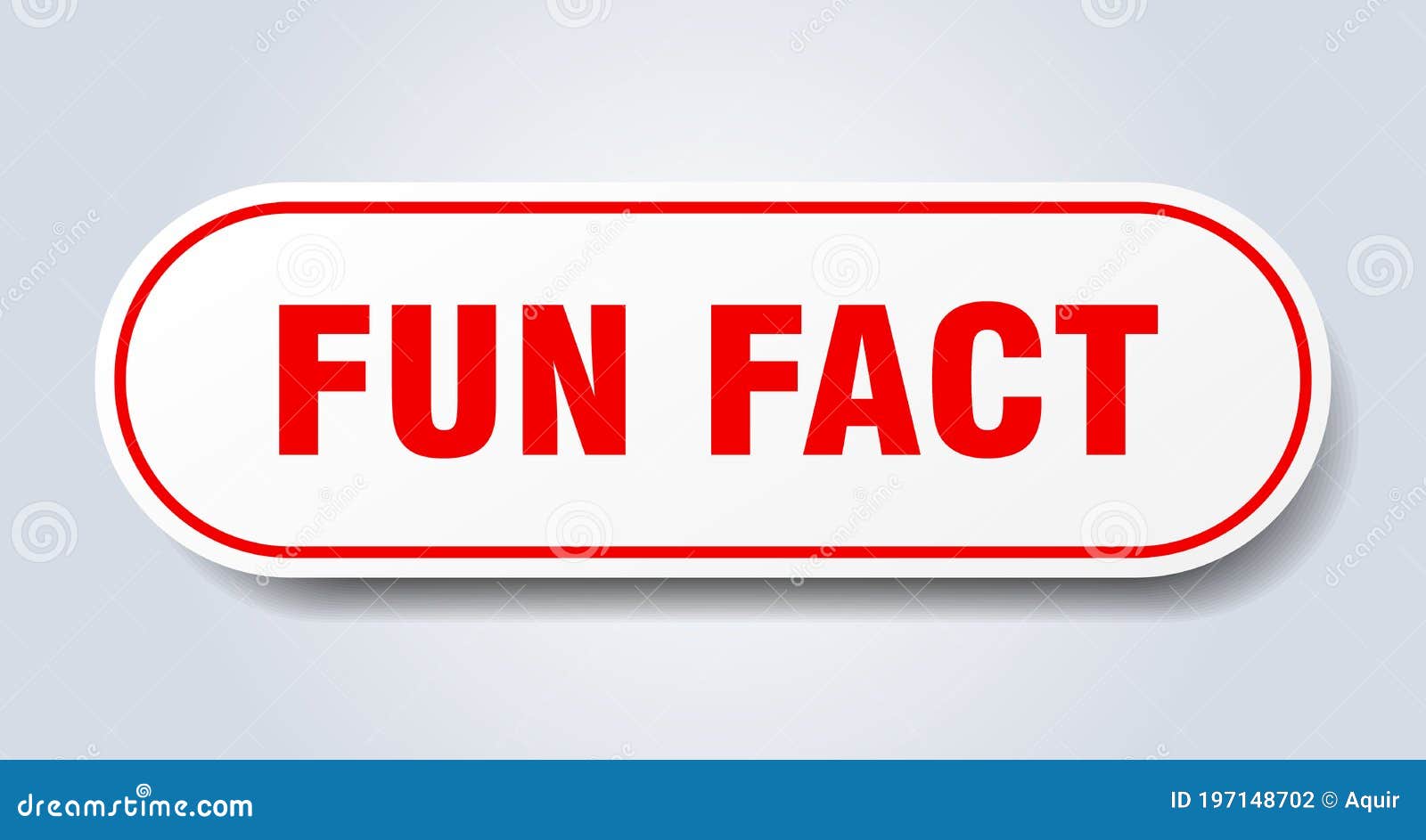 Fun Fact Sign. Rounded Isolated Button. White Sticker Stock Vector ...