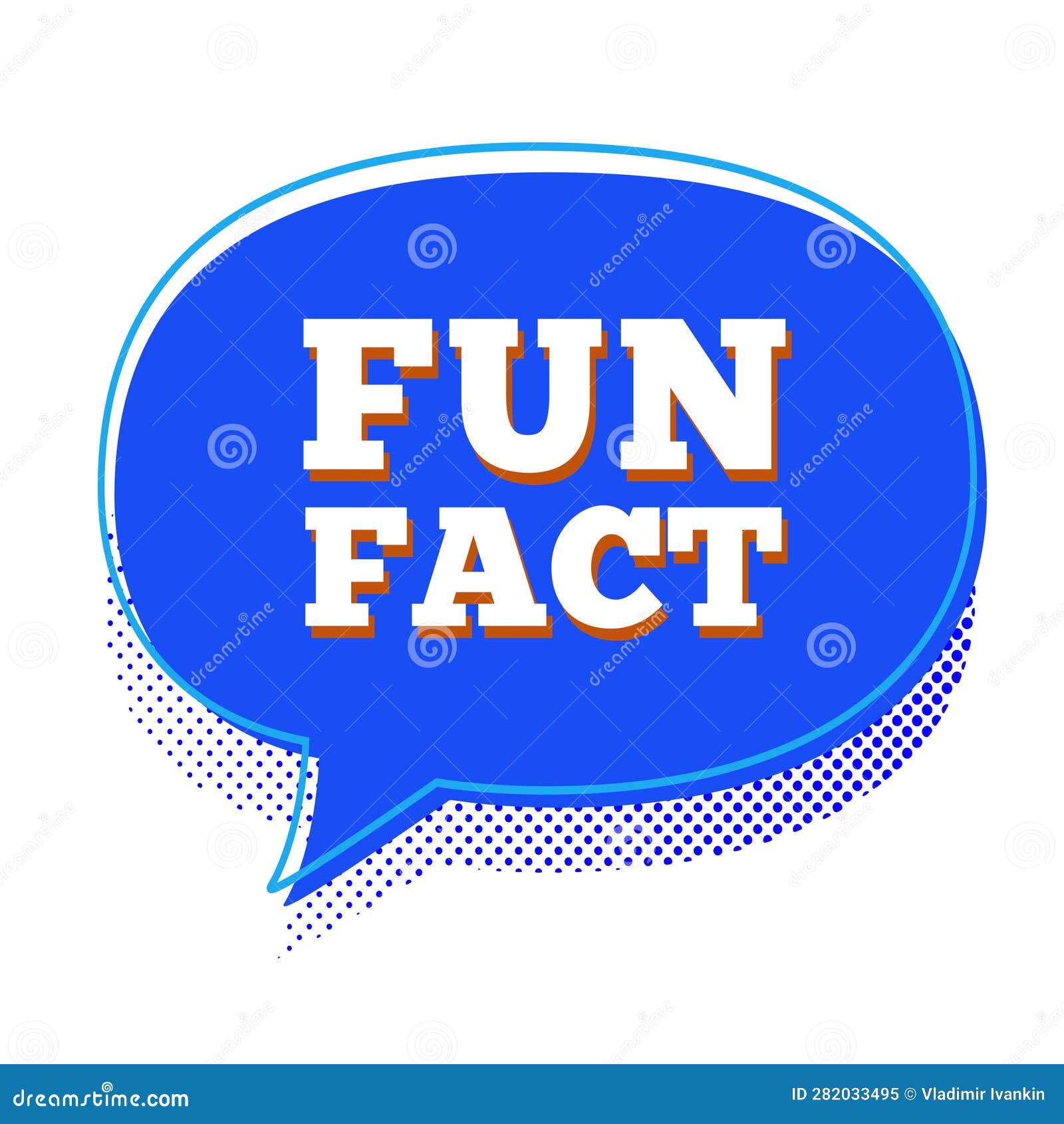 Fun Fact Speech Bubble Vector Flat Cartoon Style Stock Vector ...