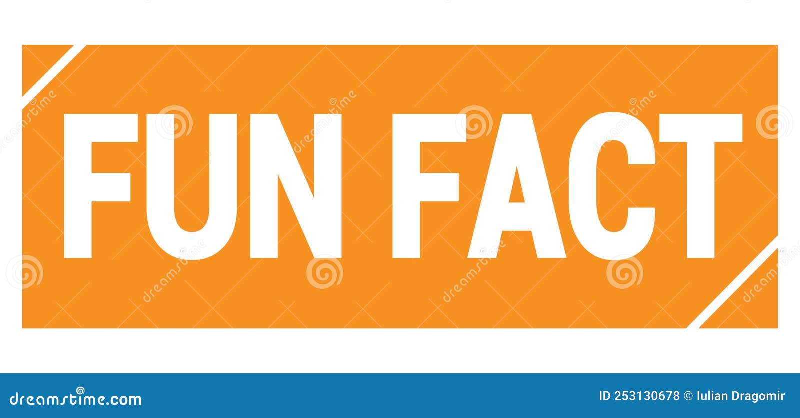 FUN FACT Text Written on Orange Stamp Sign Stock Illustration ...