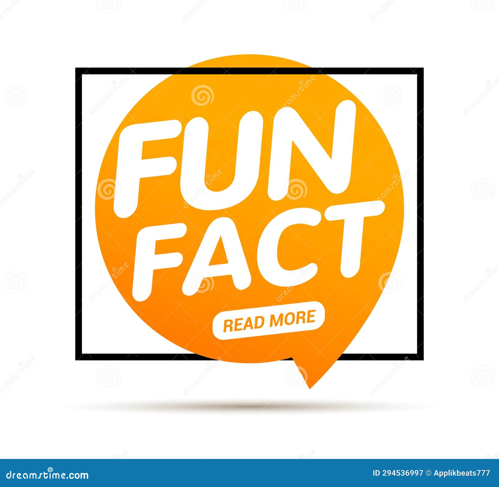 Fun Fact Typography Bubble. Did You Know Knowledge Design Text Message ...