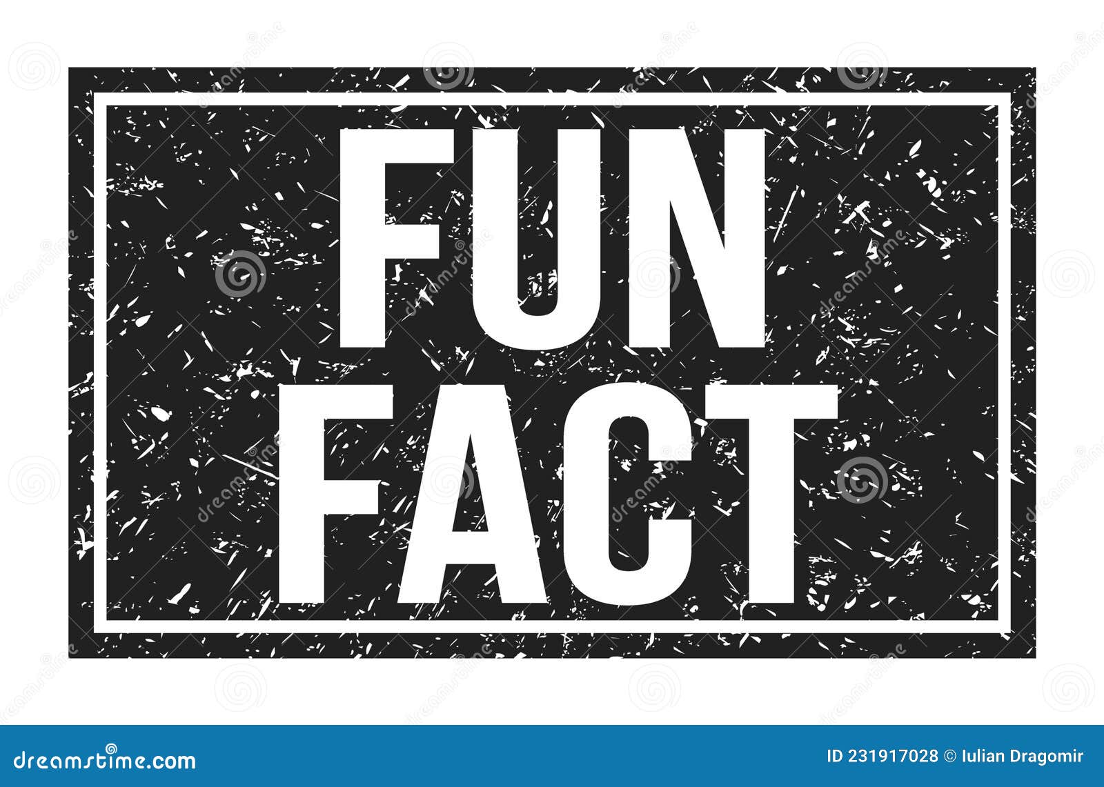 FUN FACT, Words on Black Rectangle Stamp Sign Stock Illustration ...