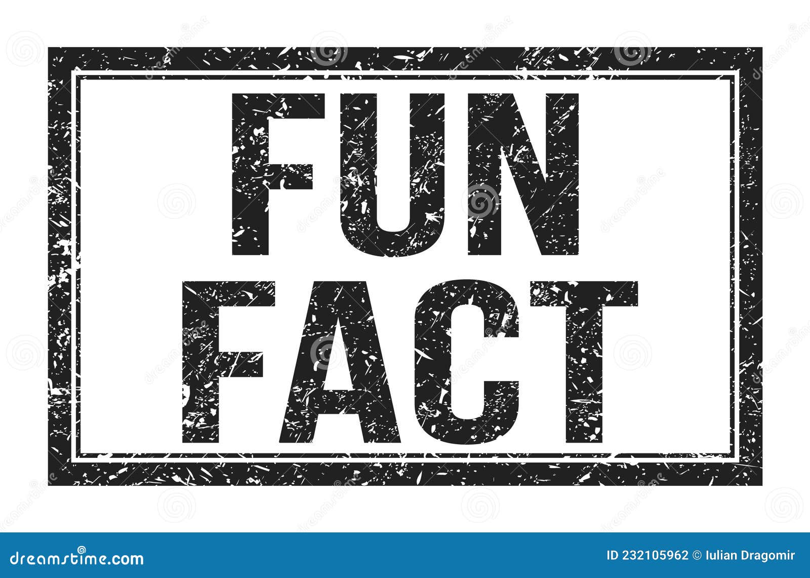 FUN FACT, Words on Black Rectangle Stamp Sign Stock Illustration ...