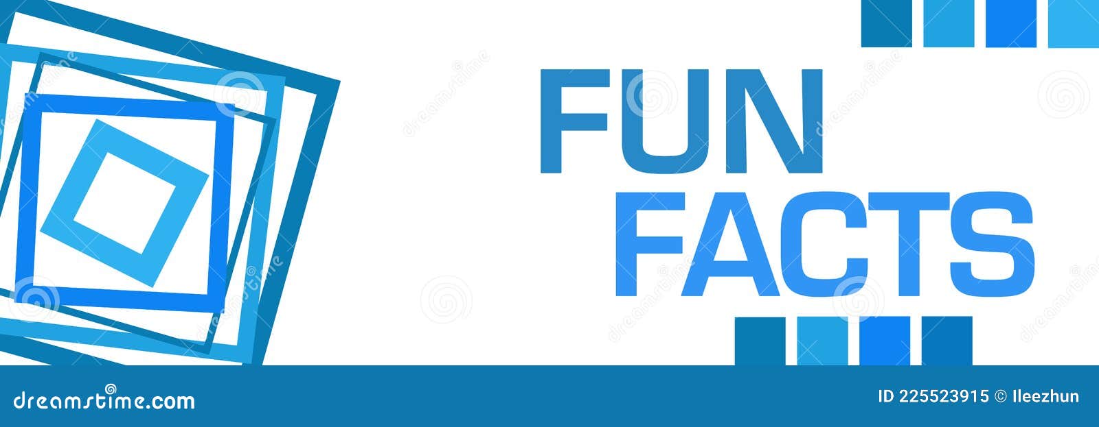 Fun Facts Blue Borders Left Stock Illustration - Illustration of enjoy ...
