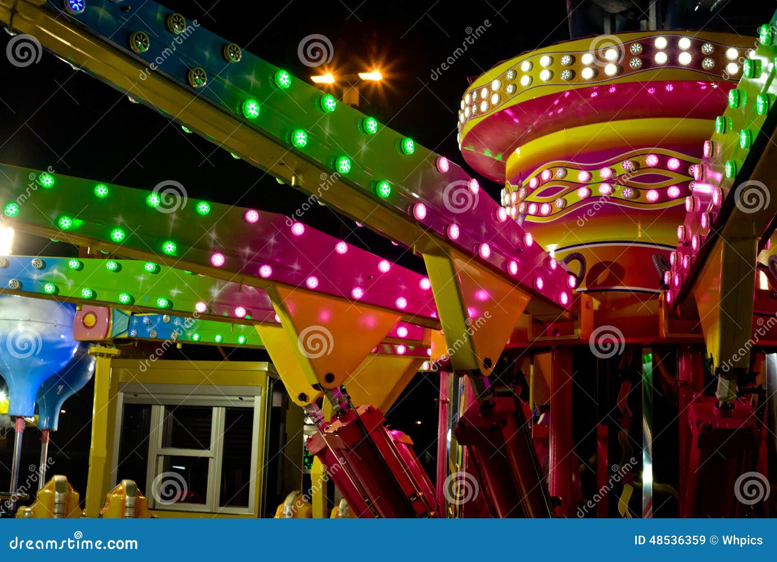 Fun fair atraction stock image. Image of entertainment - 48536359