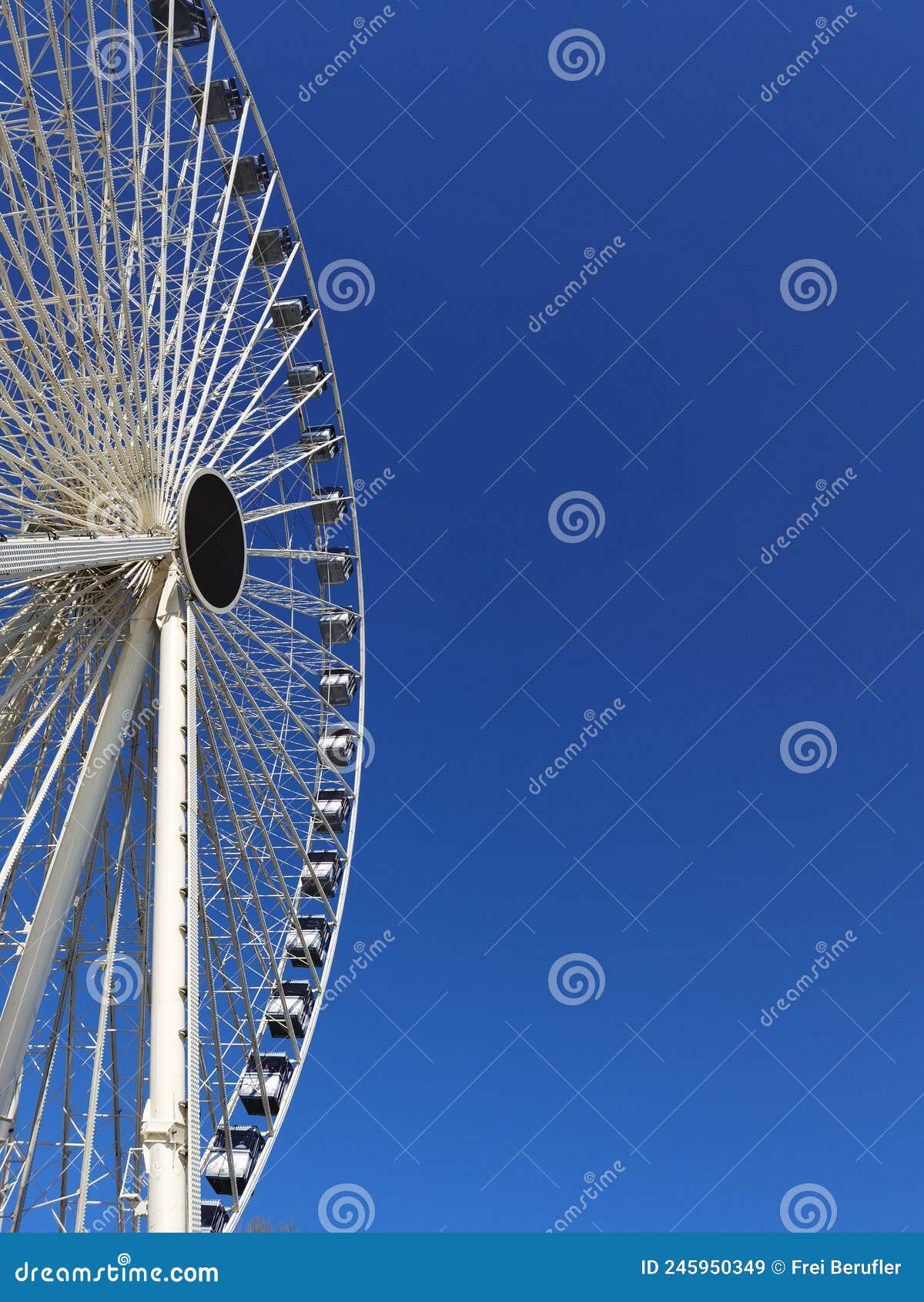 Fun Fair in the City with a Big Ferris Wheel Stock Image - Image of ...