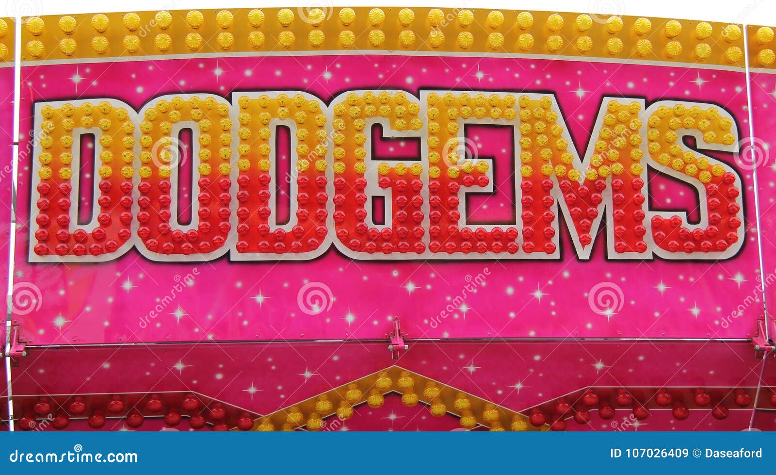 Fun Fair Dodgems Ride. stock image. Image of attraction - 107026409