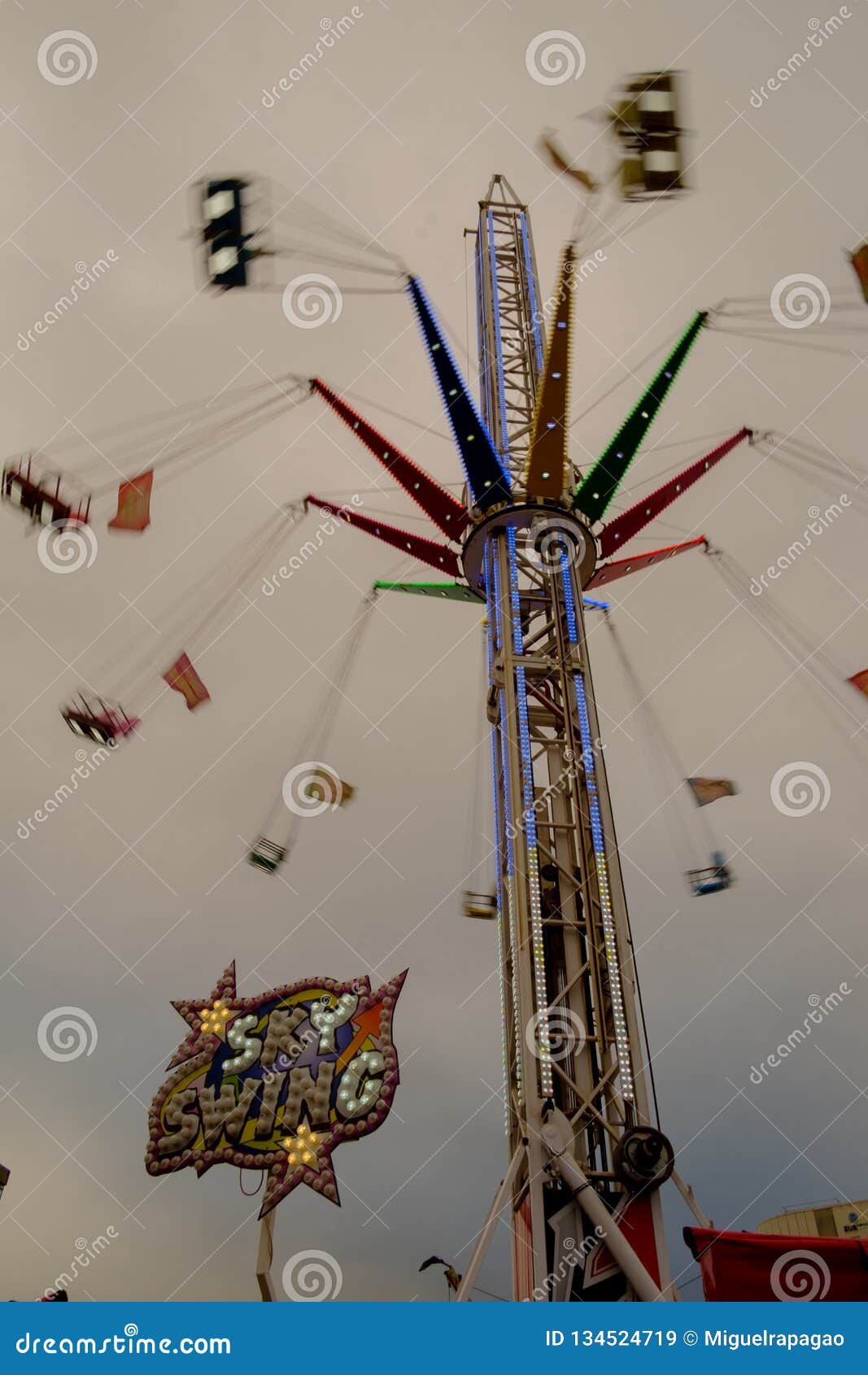 Fun Fair stock image. Image of landmark, seats, boardwalk - 134524719