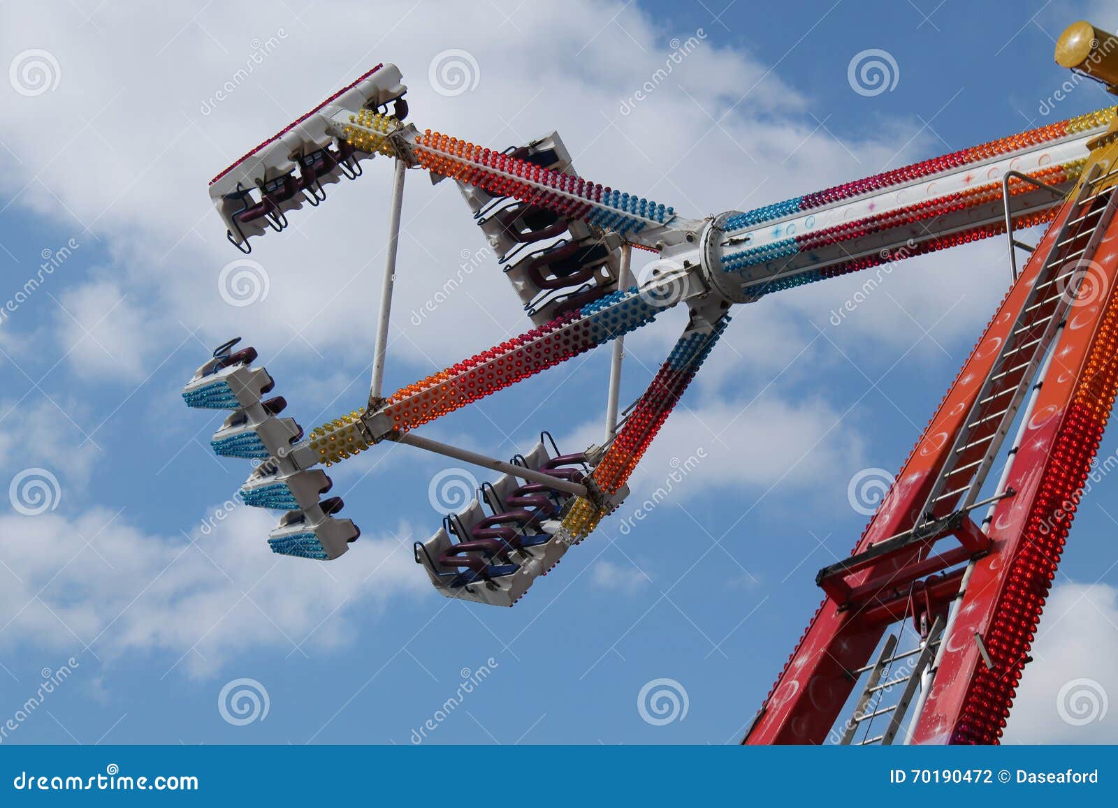 Fun Fair Ride. stock photo. Image of bright, happiness - 70190472