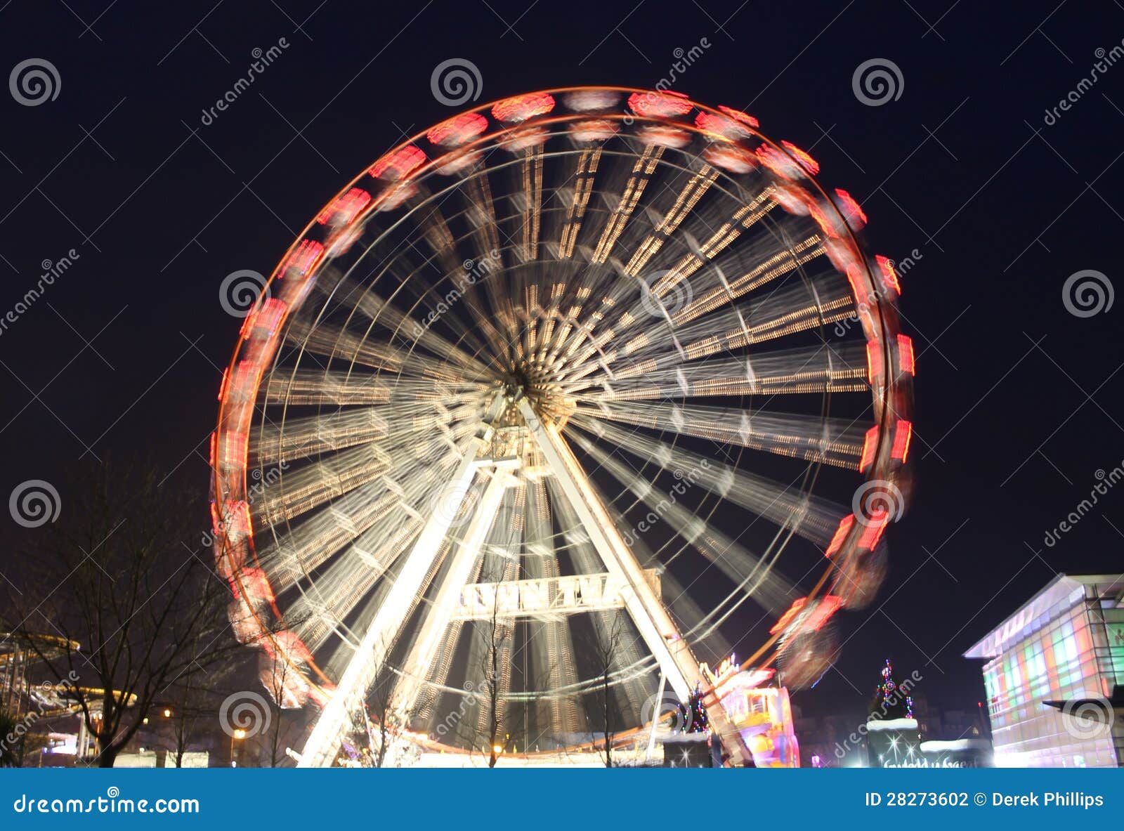 Fun Fair Wheel in Motion stock photo. Image of fair, rotation - 28273602