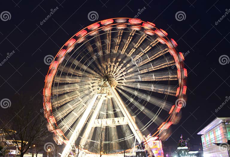 Fun Fair Wheel in Motion stock photo. Image of fair, rotation - 28273602