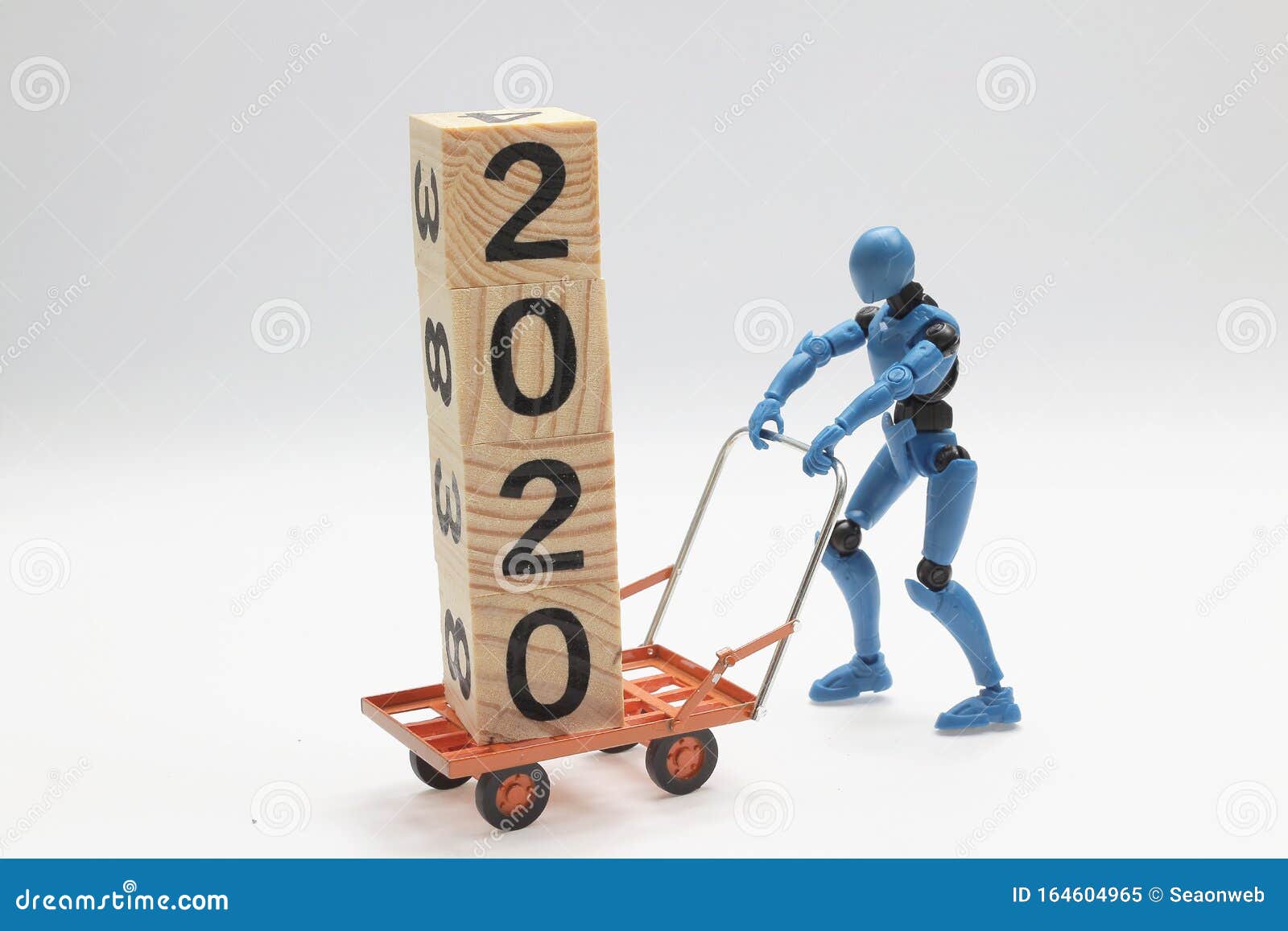 The Fun of Figure Body is Changed the Year To 2020 Stock Image - Image ...