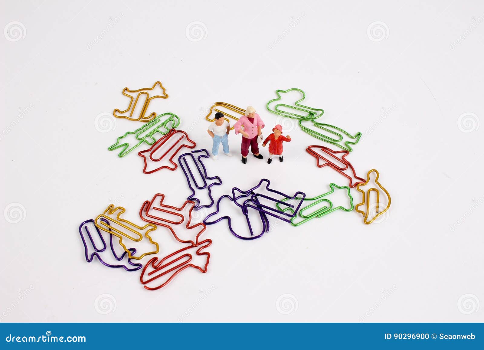Fun of Figure with Paper Clip Stock Photo - Image of kids, paper: 90296900