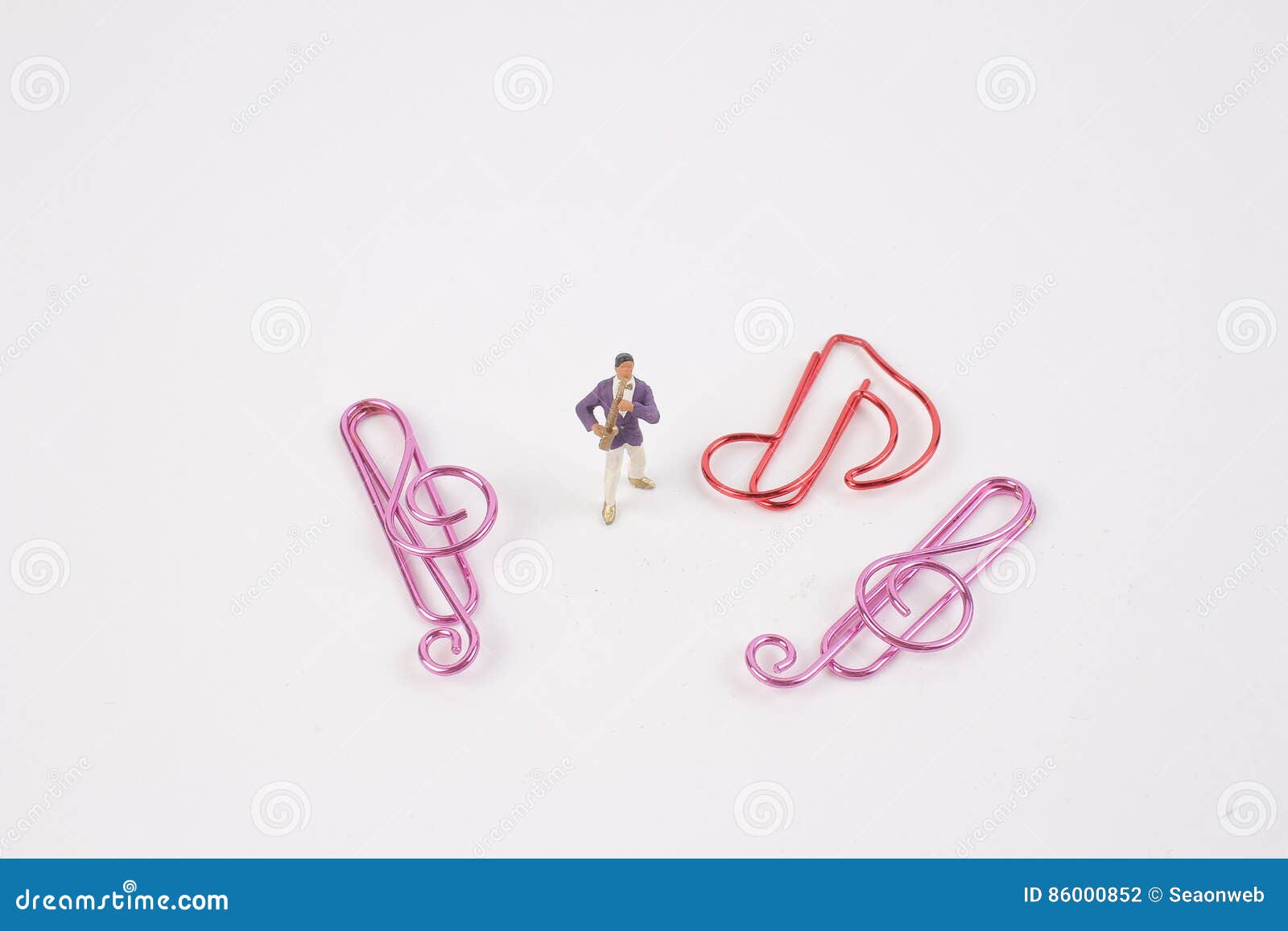 Fun of Figure Playing the Music Stock Photo - Image of instrument ...