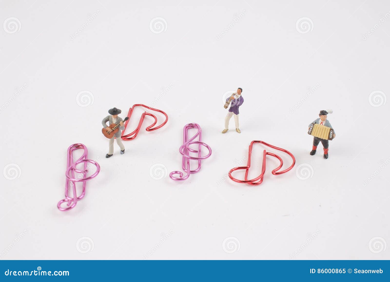 Fun of Figure Playing the Music Stock Image - Image of musician ...