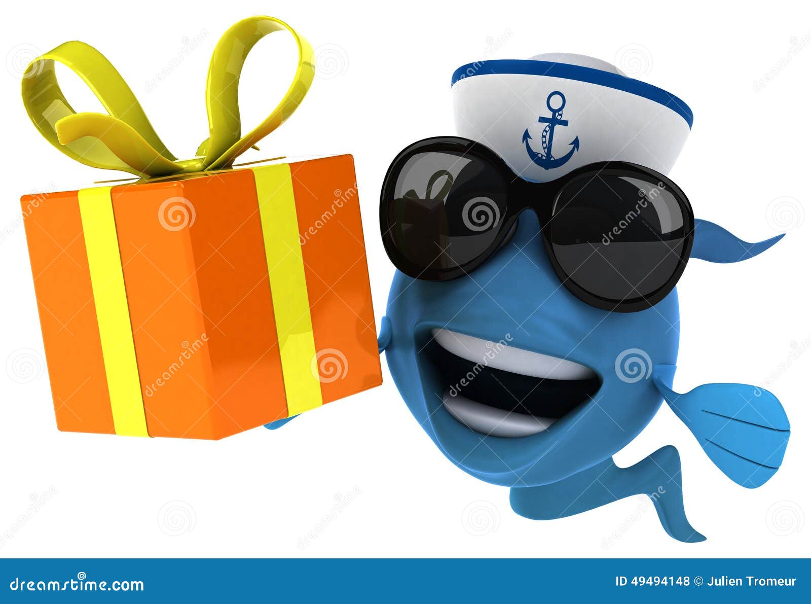 Fun fish stock illustration. Illustration of animal, ocean - 49494148