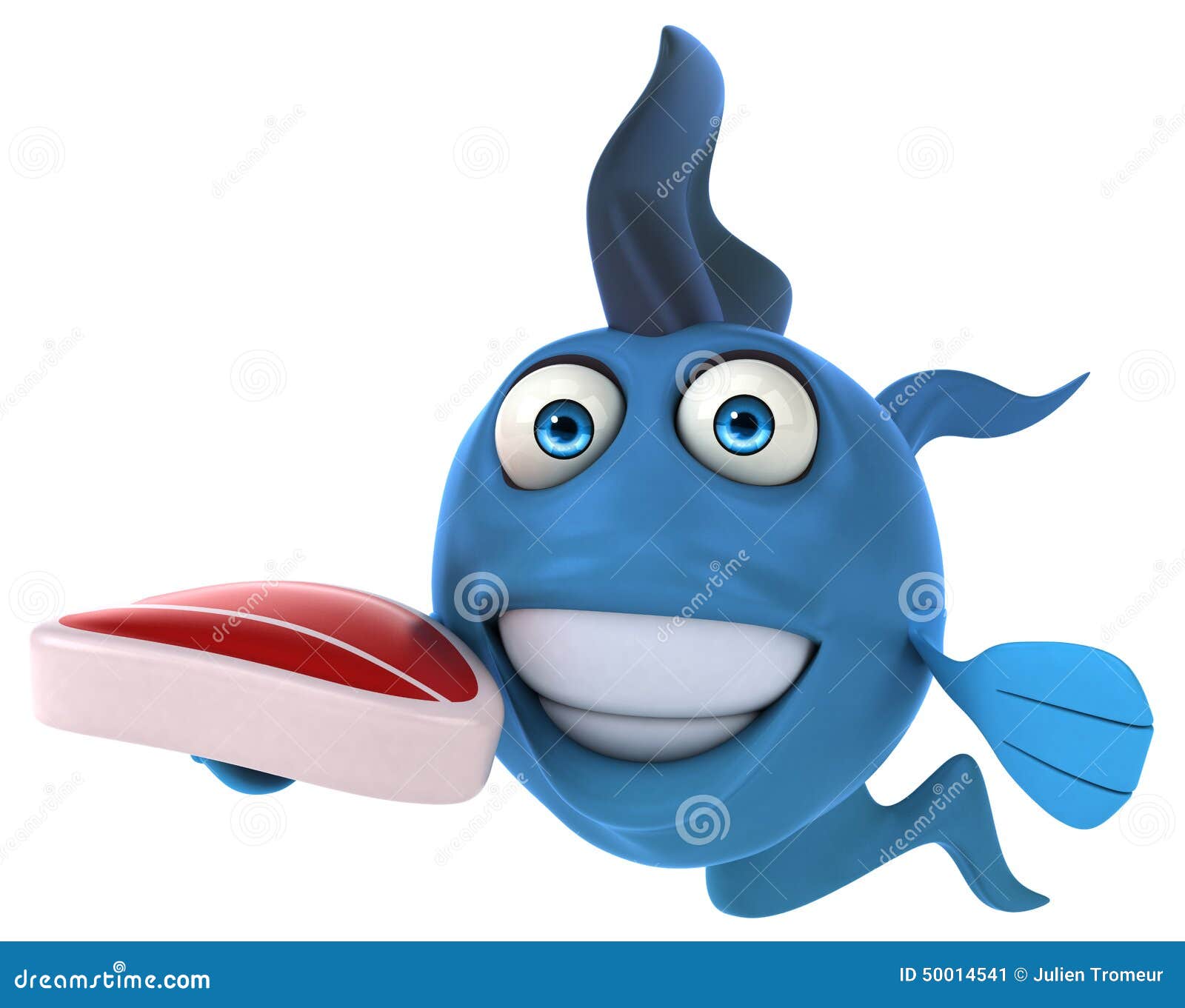 Fun fish stock illustration. Illustration of swim, steak - 50014541