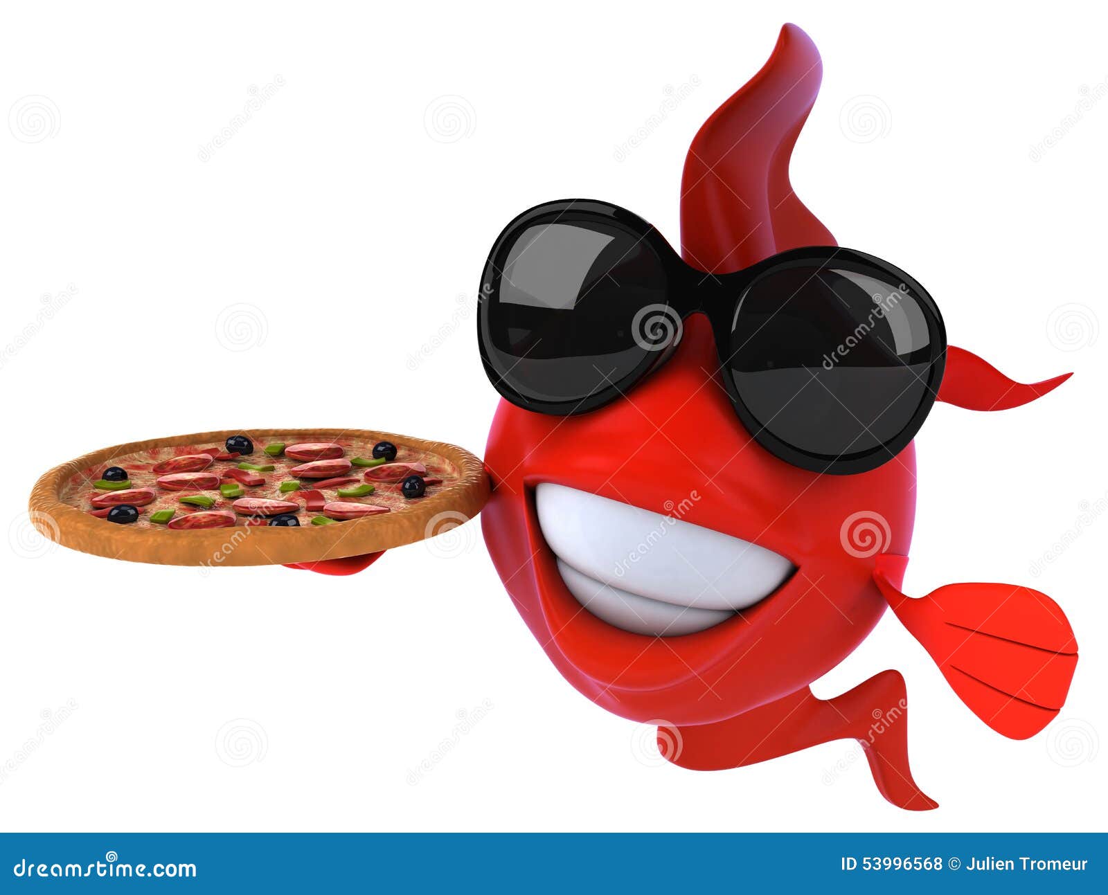 Fun fish stock illustration. Illustration of isolated - 53996568