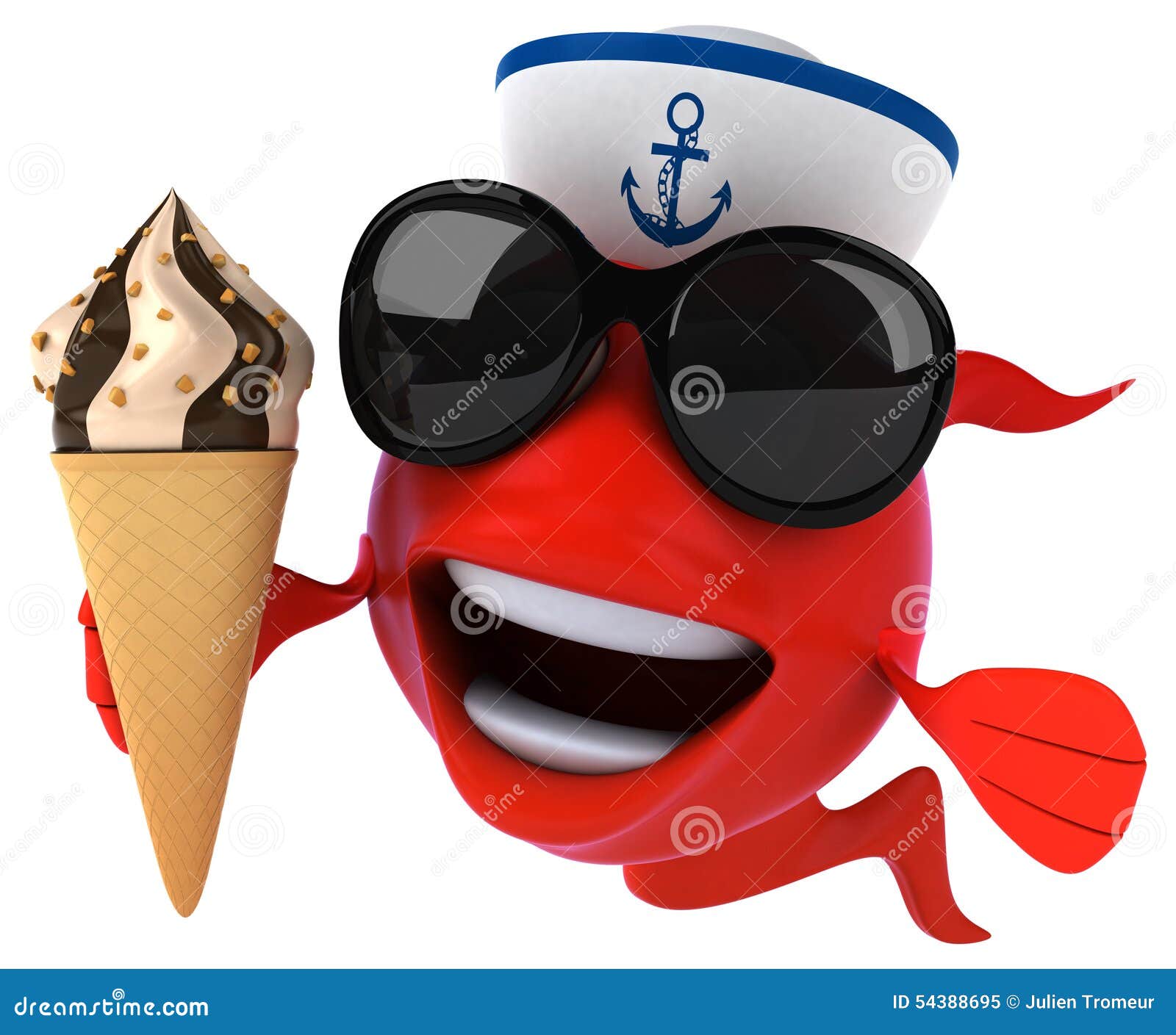 Fun fish stock illustration. Illustration of navigate - 54388695