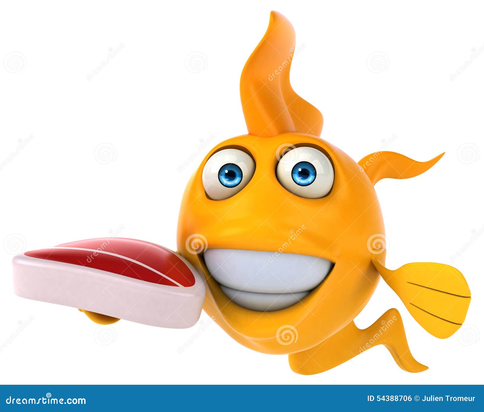 Fun fish stock illustration. Illustration of swim, sushi - 54388706