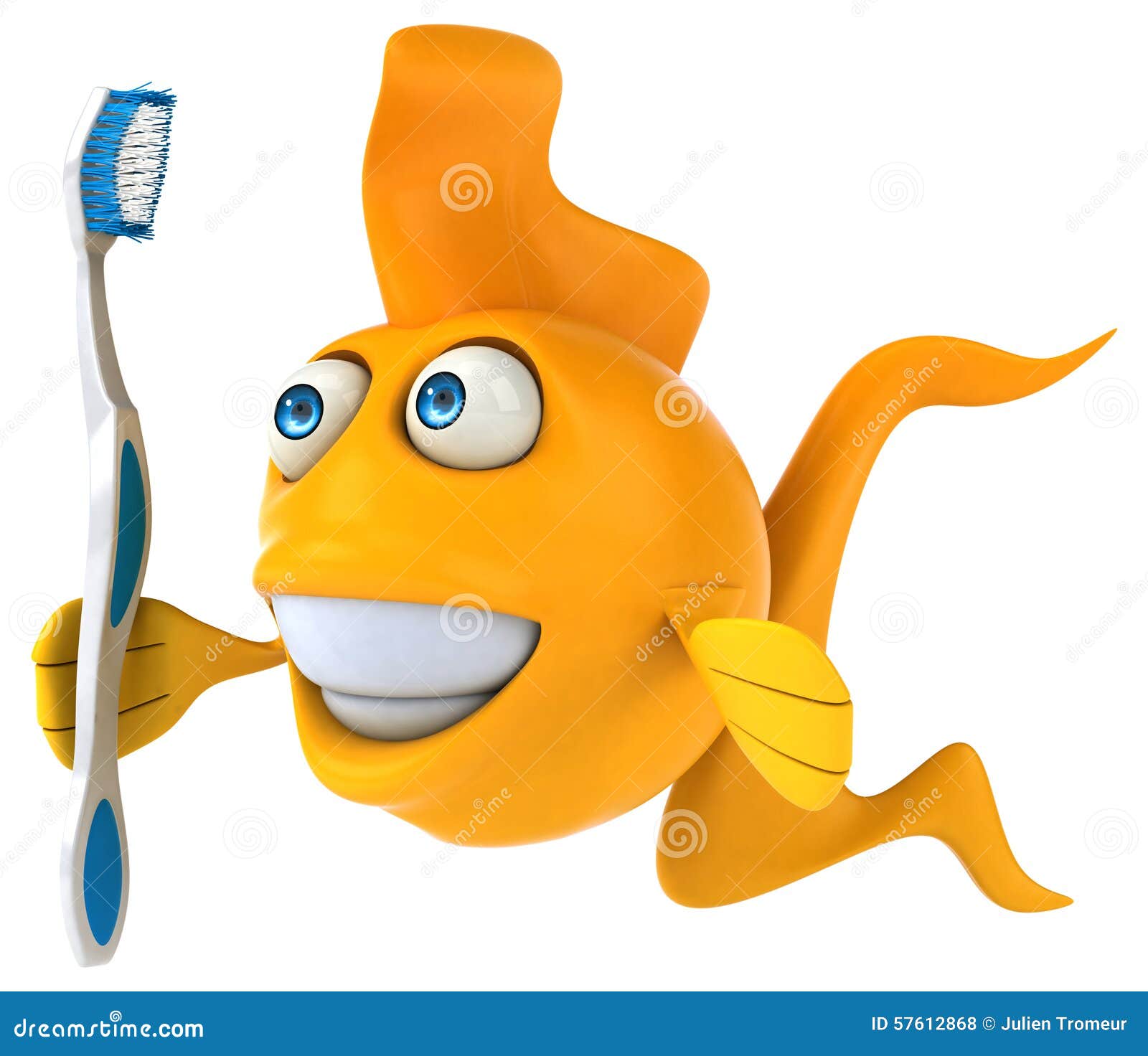 Fun fish stock illustration. Illustration of cavity, rendered - 57612868