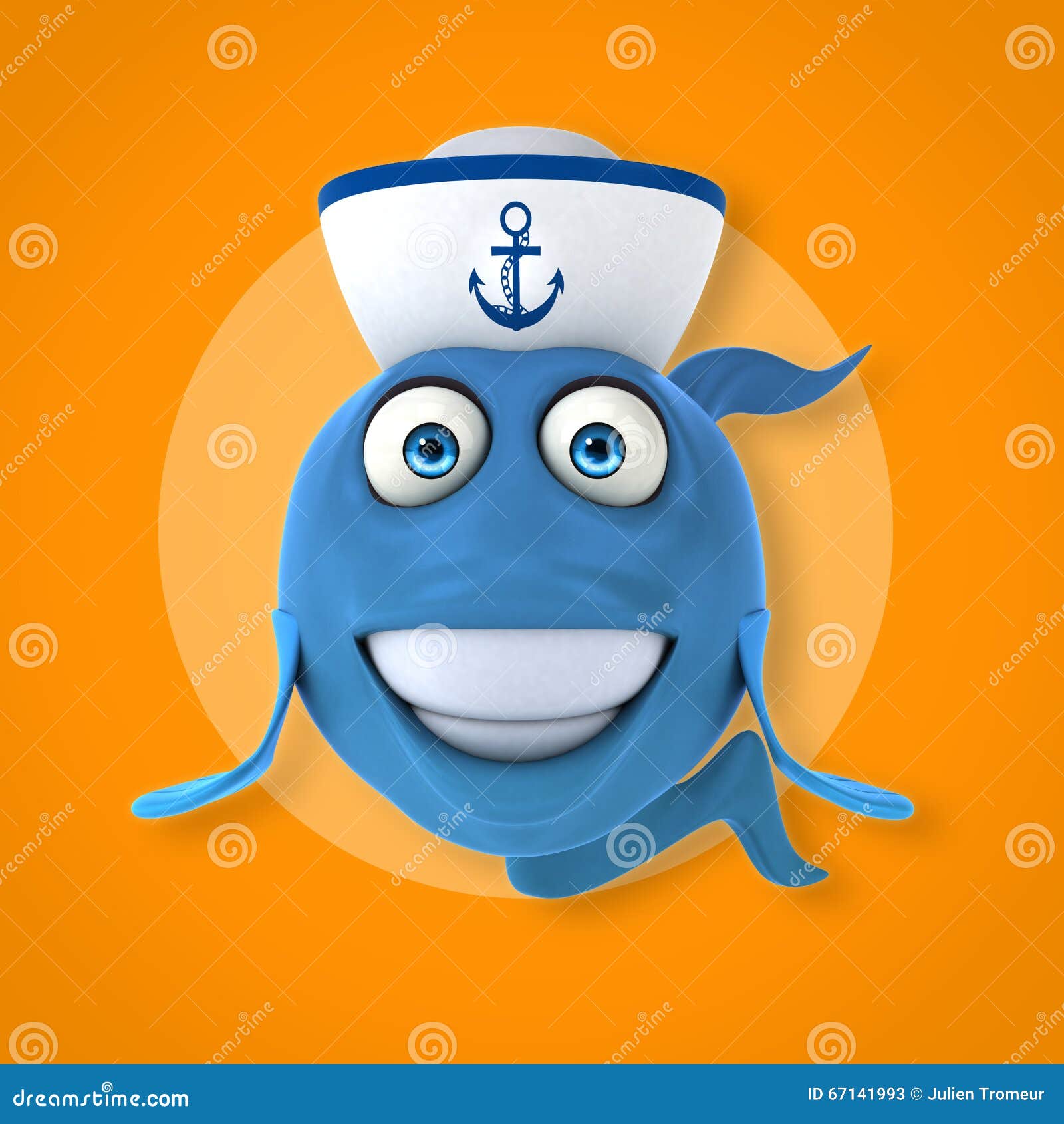 Fun fish stock illustration. Illustration of swim, cartoon - 67141993