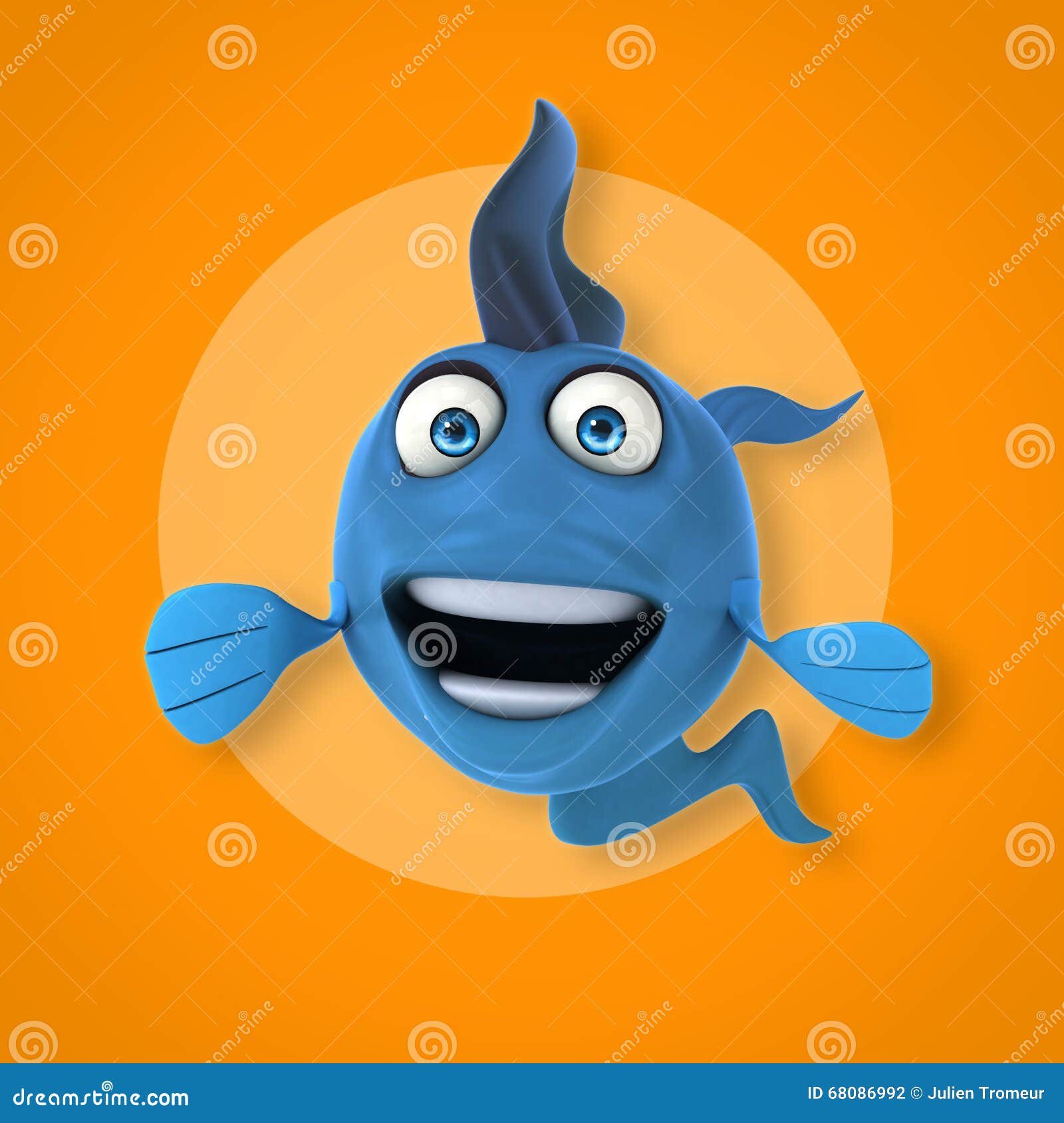 Fun fish stock illustration. Illustration of isolated - 68086992