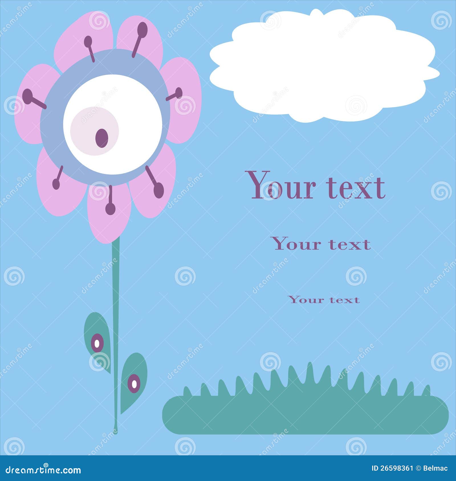 Fun flower background stock vector. Illustration of natural - 26598361