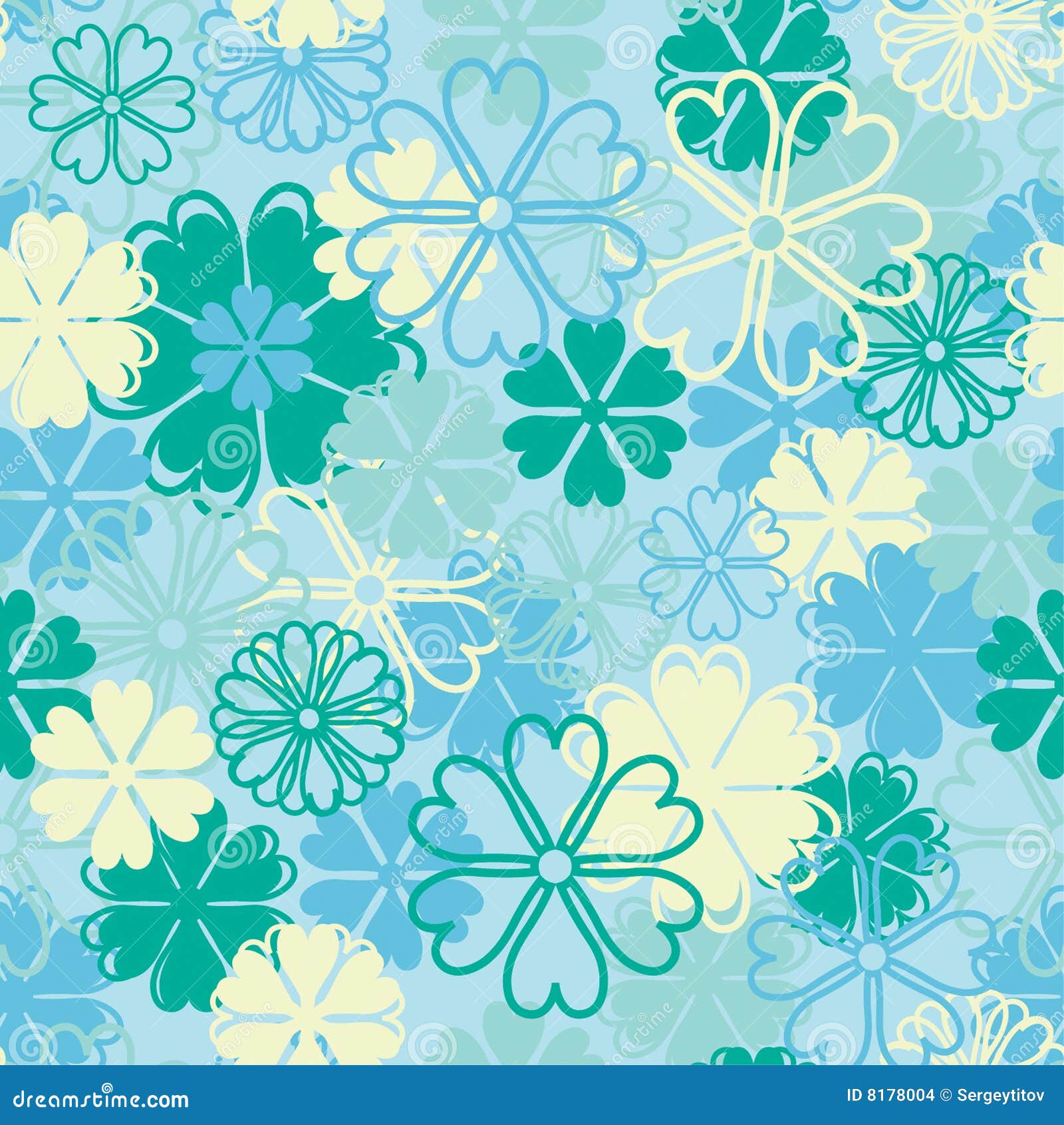 Fun flowers stock vector. Illustration of design, element - 8178004