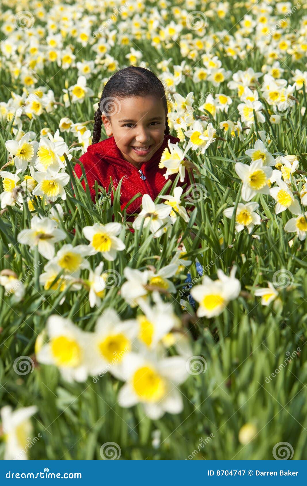 Fun in the Flowers stock image. Image of toothy, smiling - 8704747