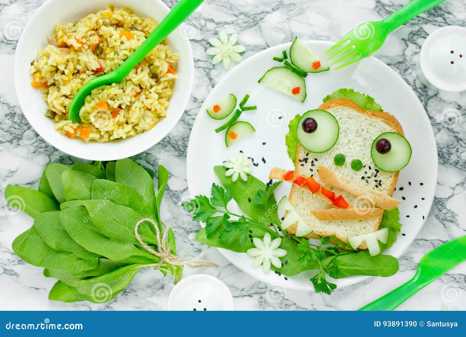 Fun Food Art for Kids Frog Sandwich Stock Photo - Image of breakfast ...